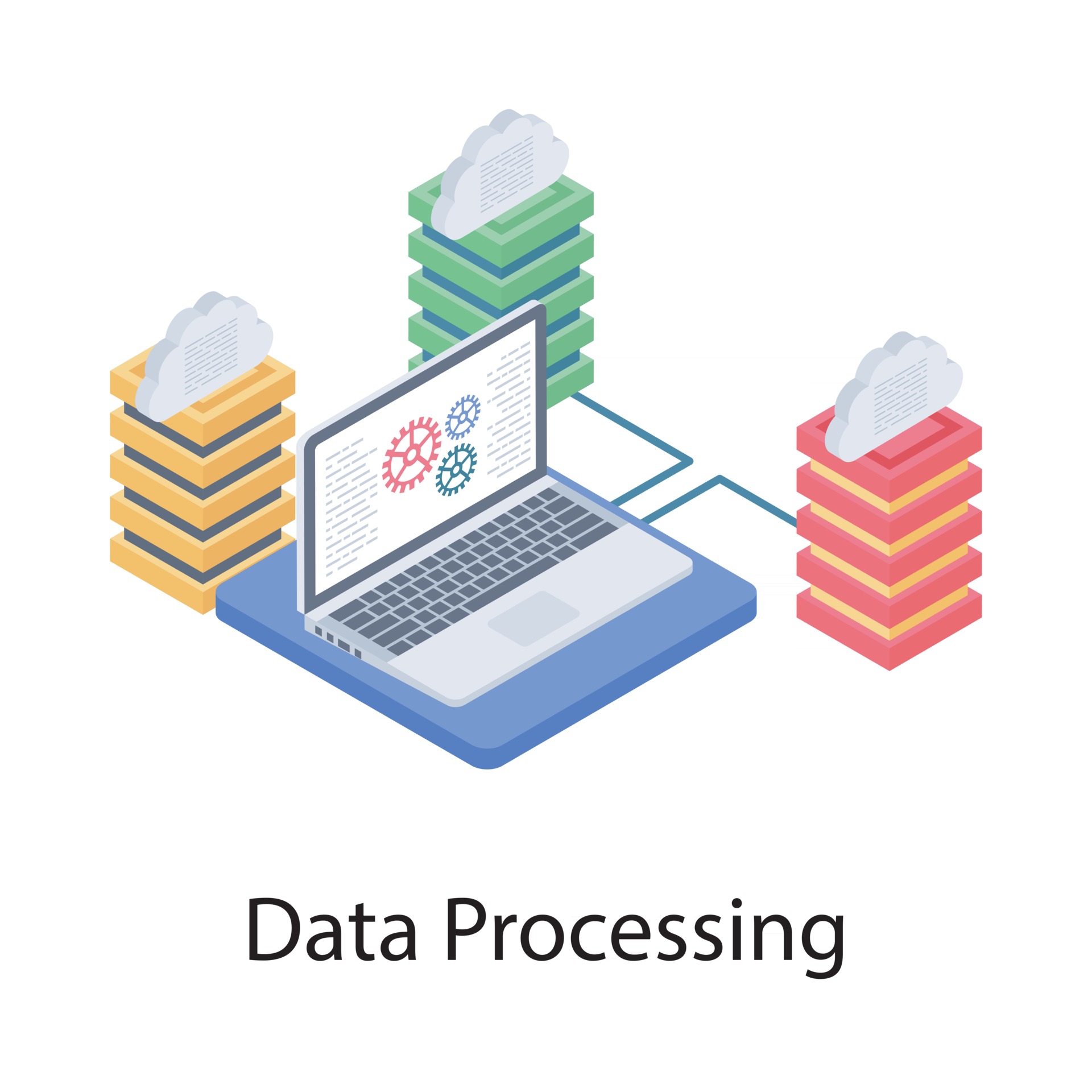 conceptos de procesamiento de bases de datos 2846719 Vector en Vecteezy
