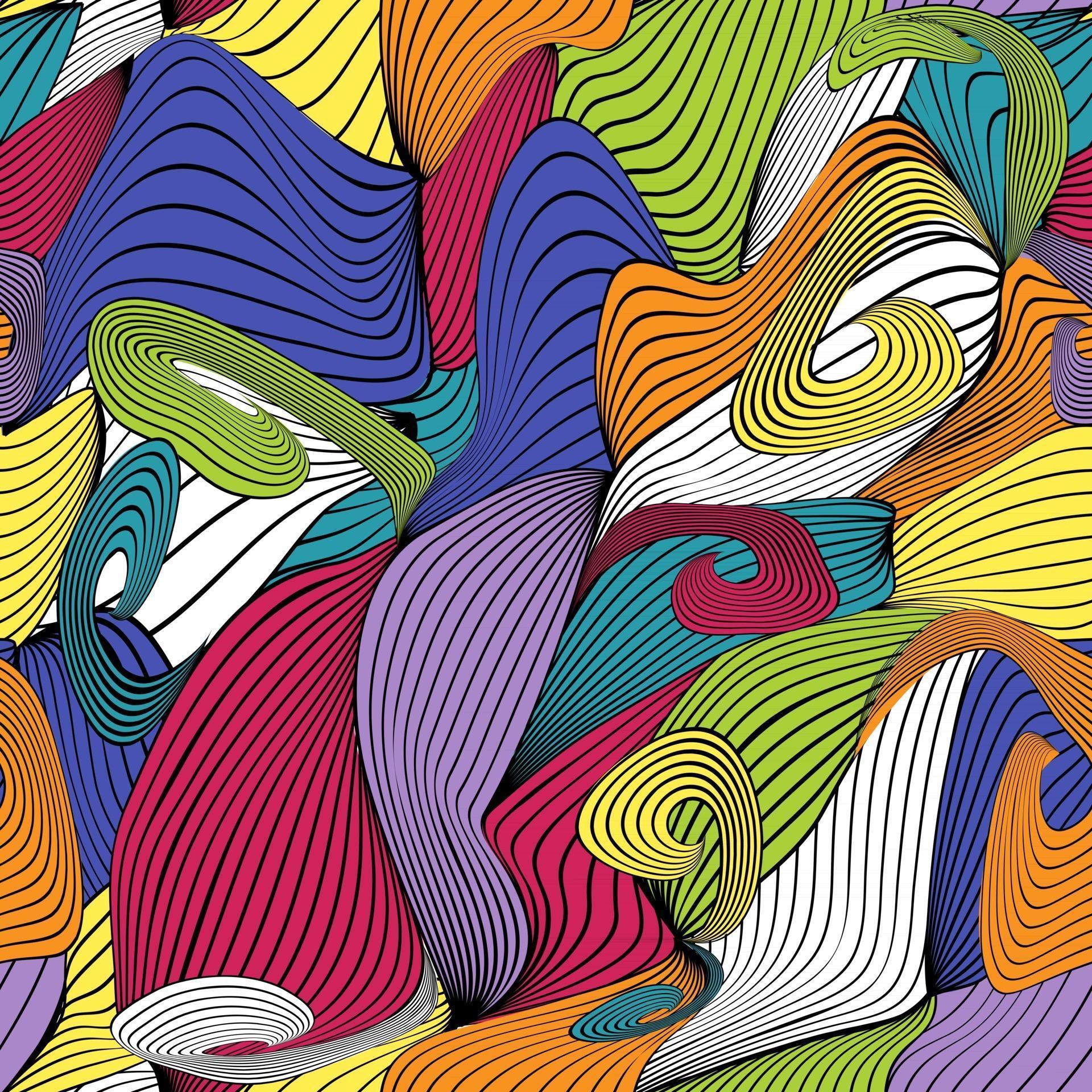 Abstract Wave Seamless Pattern Background Vector Illustration 2849133