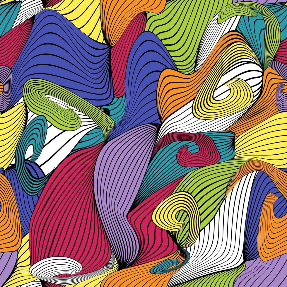 Abstract Wave Seamless Pattern Background. Vector Illustration 2849133 ...