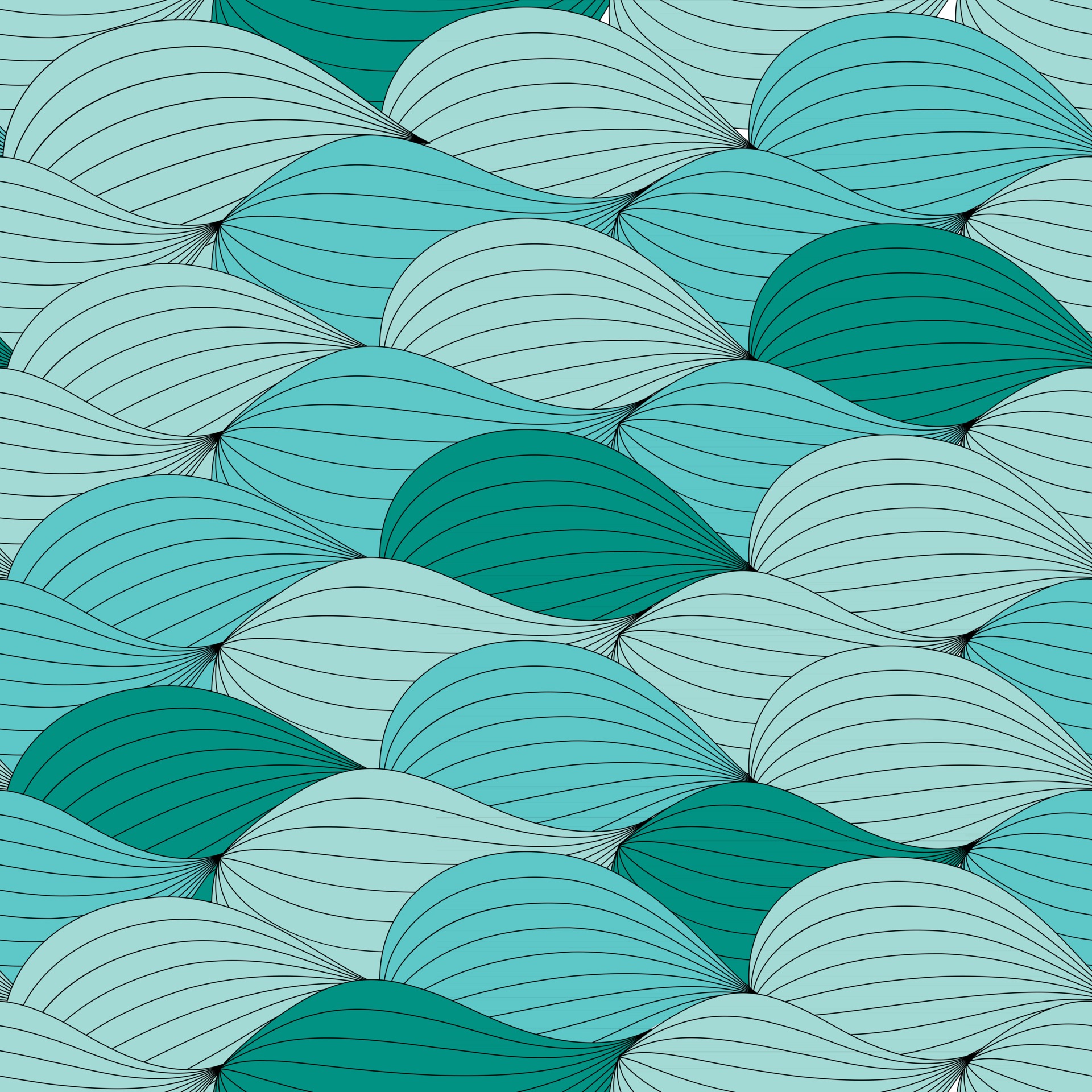 Abstract Wave Seamless Pattern Background Vector Illustration 2849158