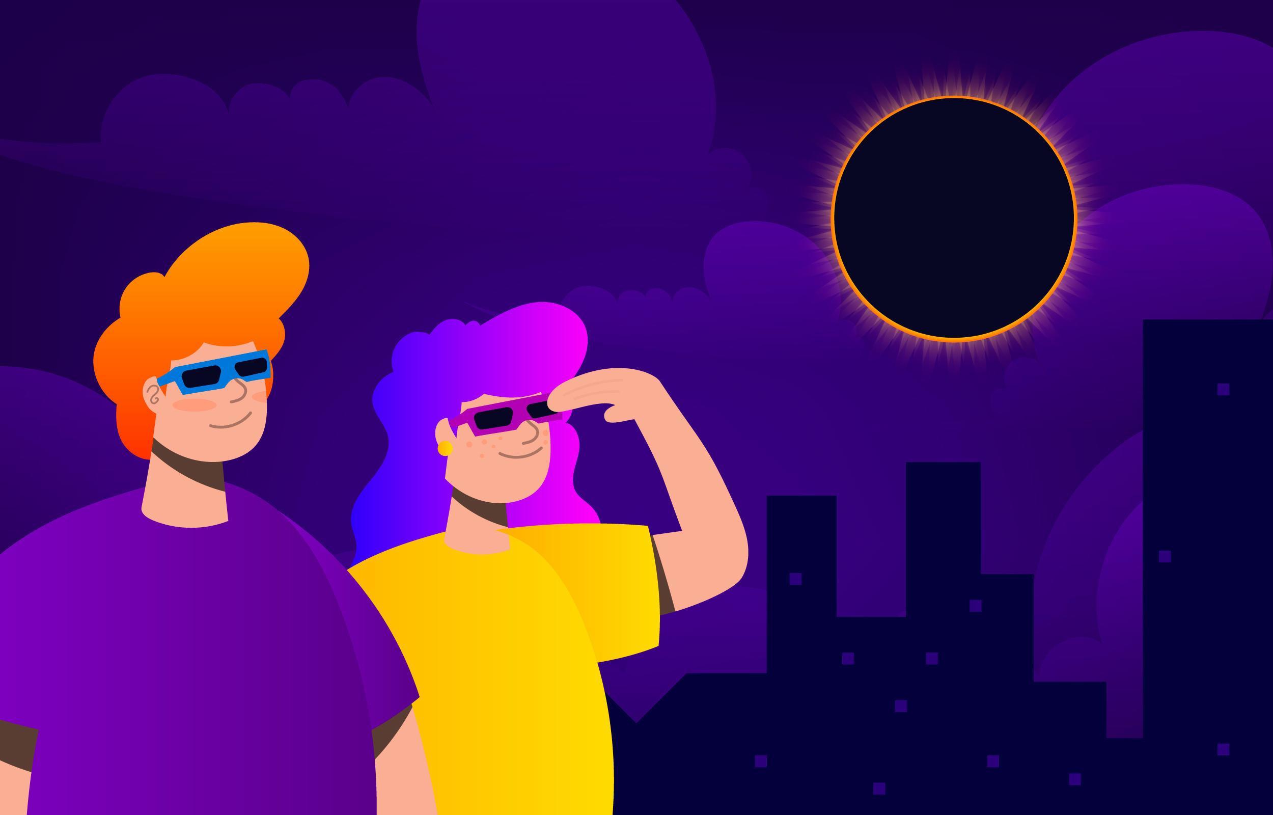 Space Solar Eclipse 2850245 Vector Art at Vecteezy