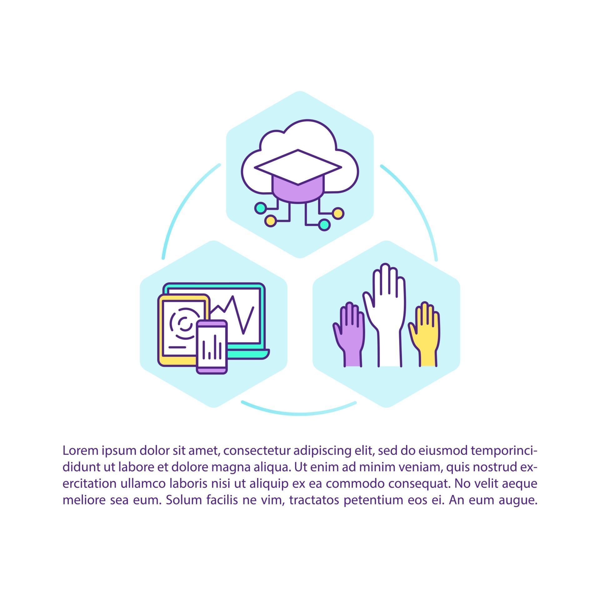 Community development solutions concept line icons with text. PPT page ...