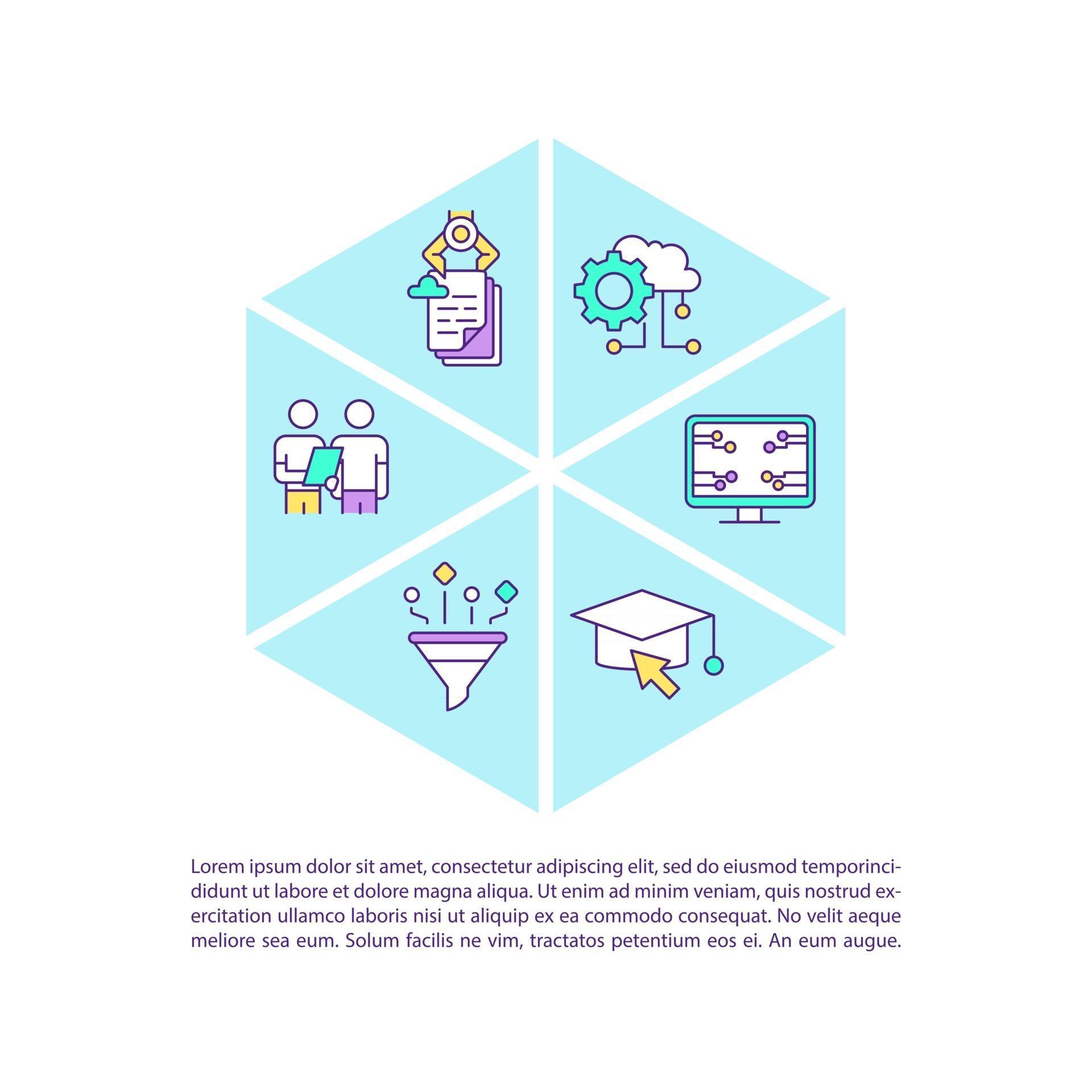 Community development solutions concept line icons with text. PPT page ...