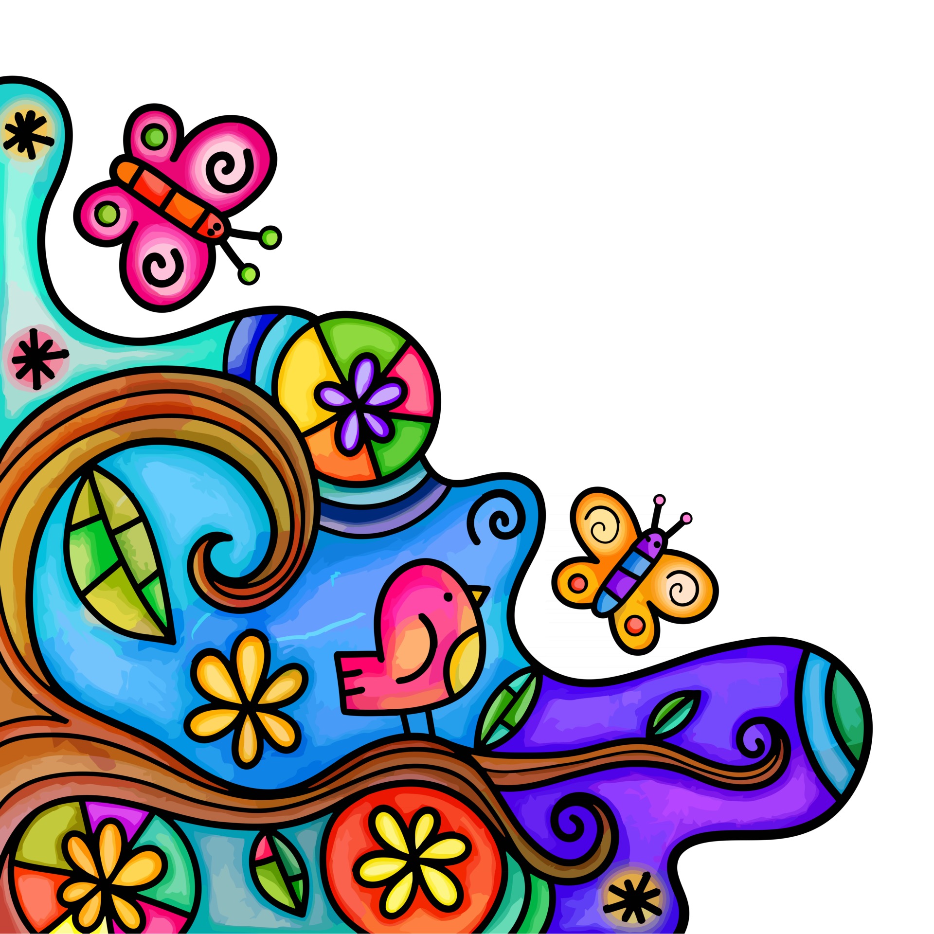 Spring Page Border Clipart