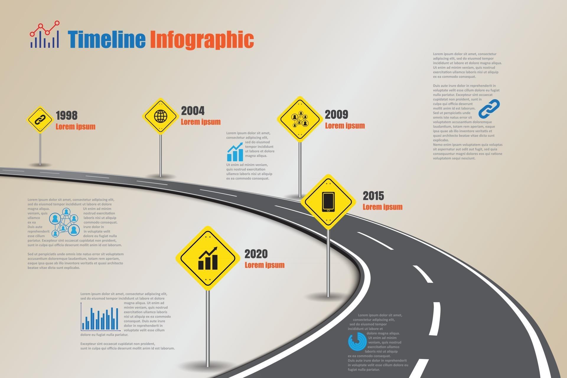 Business roadmap timeline infographic icons designed for abstract ...