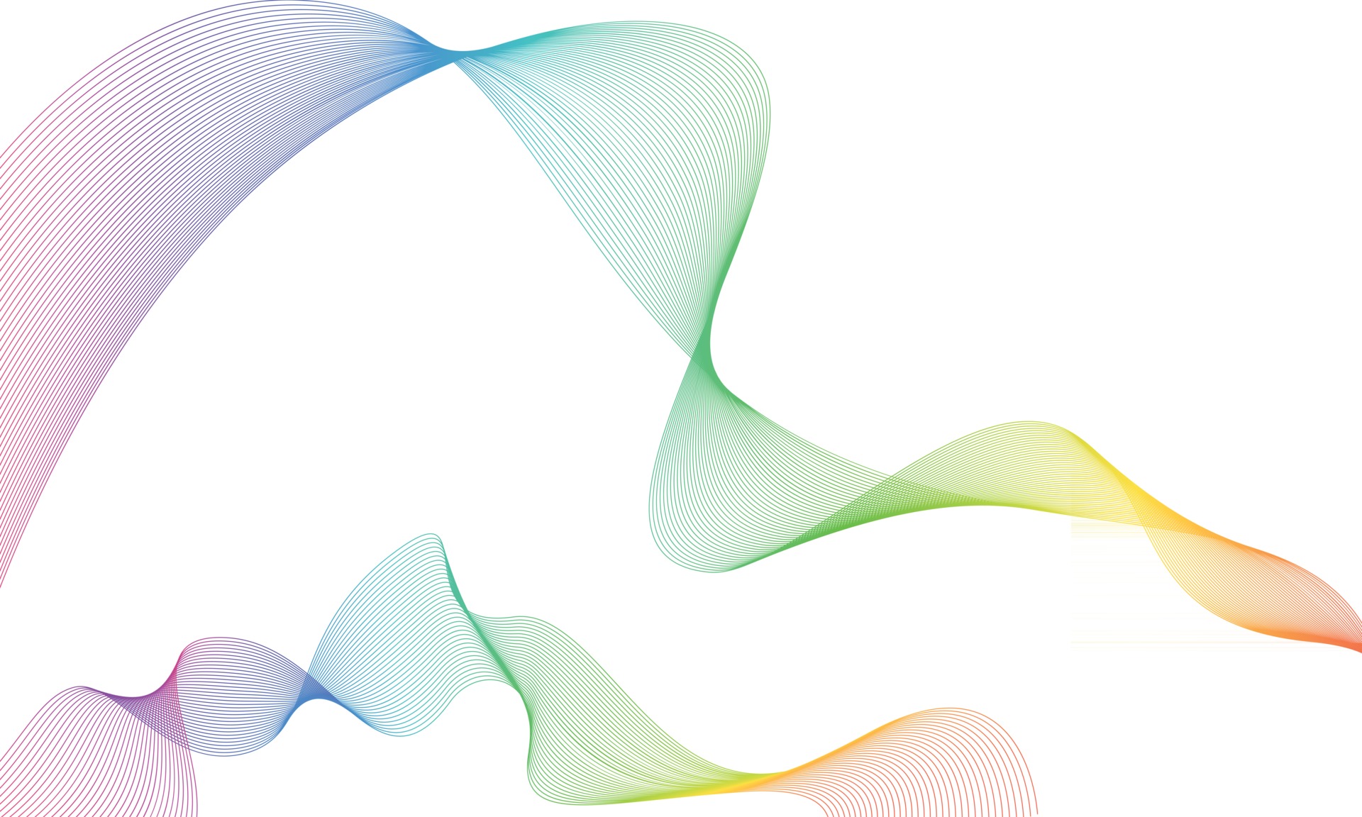 Abstract colorful wave lines flowing isolated on white background ...