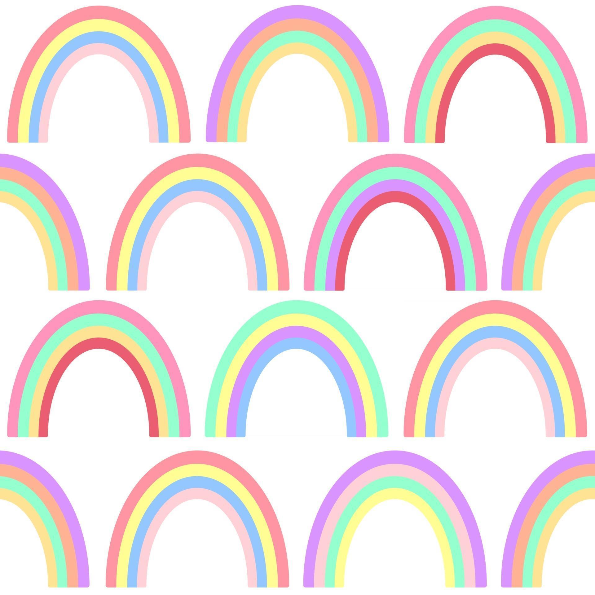 Seamless pattern with rainbows vector illustration 2860515 Vector Art ...