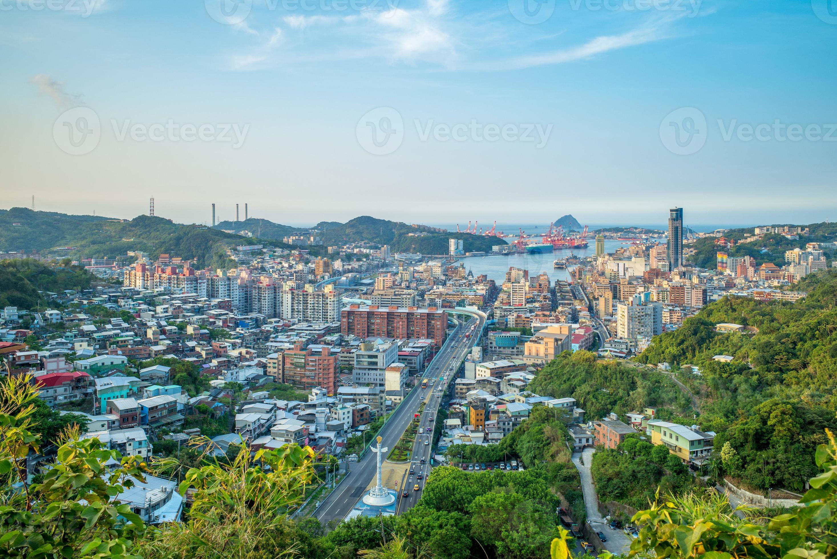 Cityscape of Keelung city and harbor in Taiwan 2861029 Stock Photo at Vecteezy