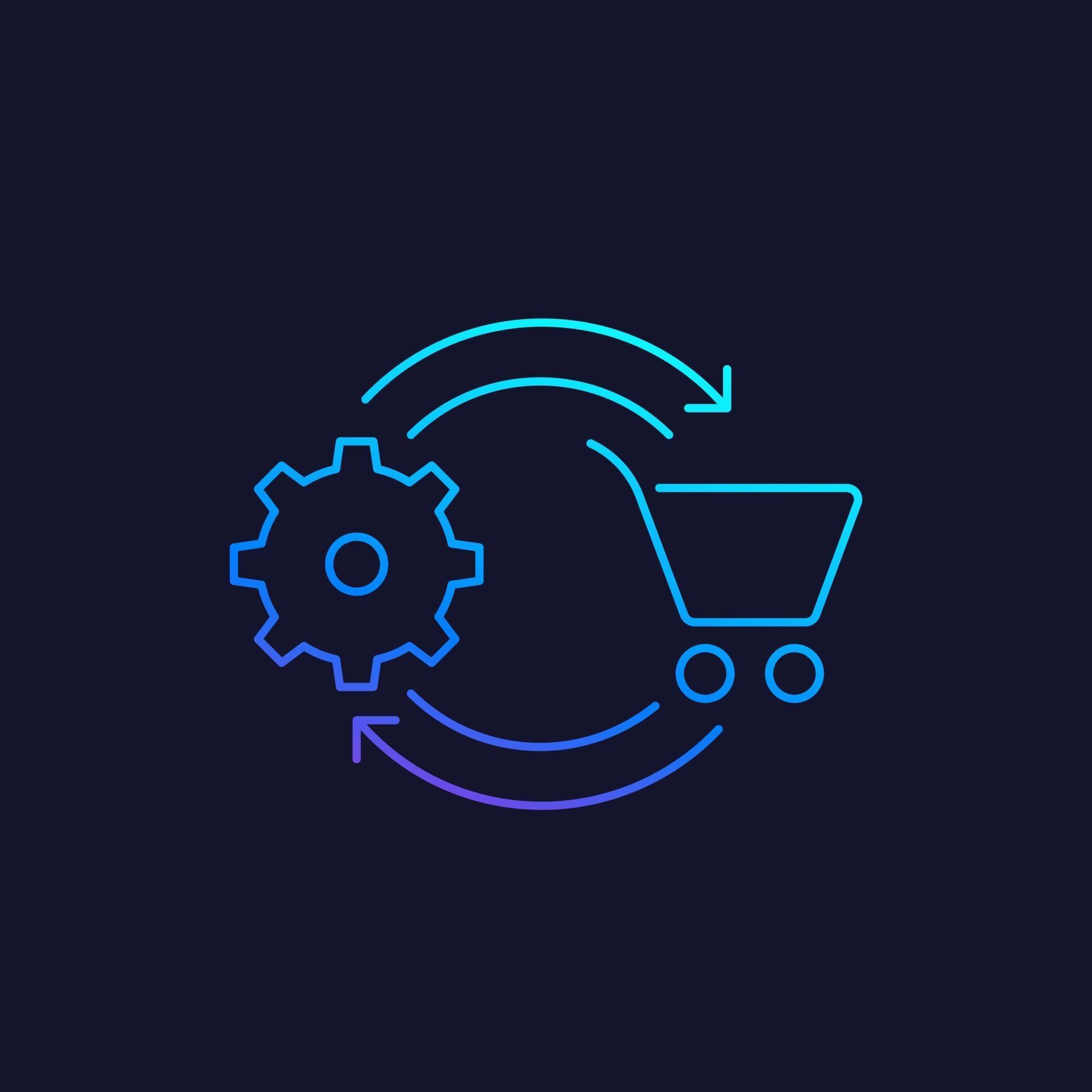 order processing vector linear icon 2861062 Vector Art at Vecteezy