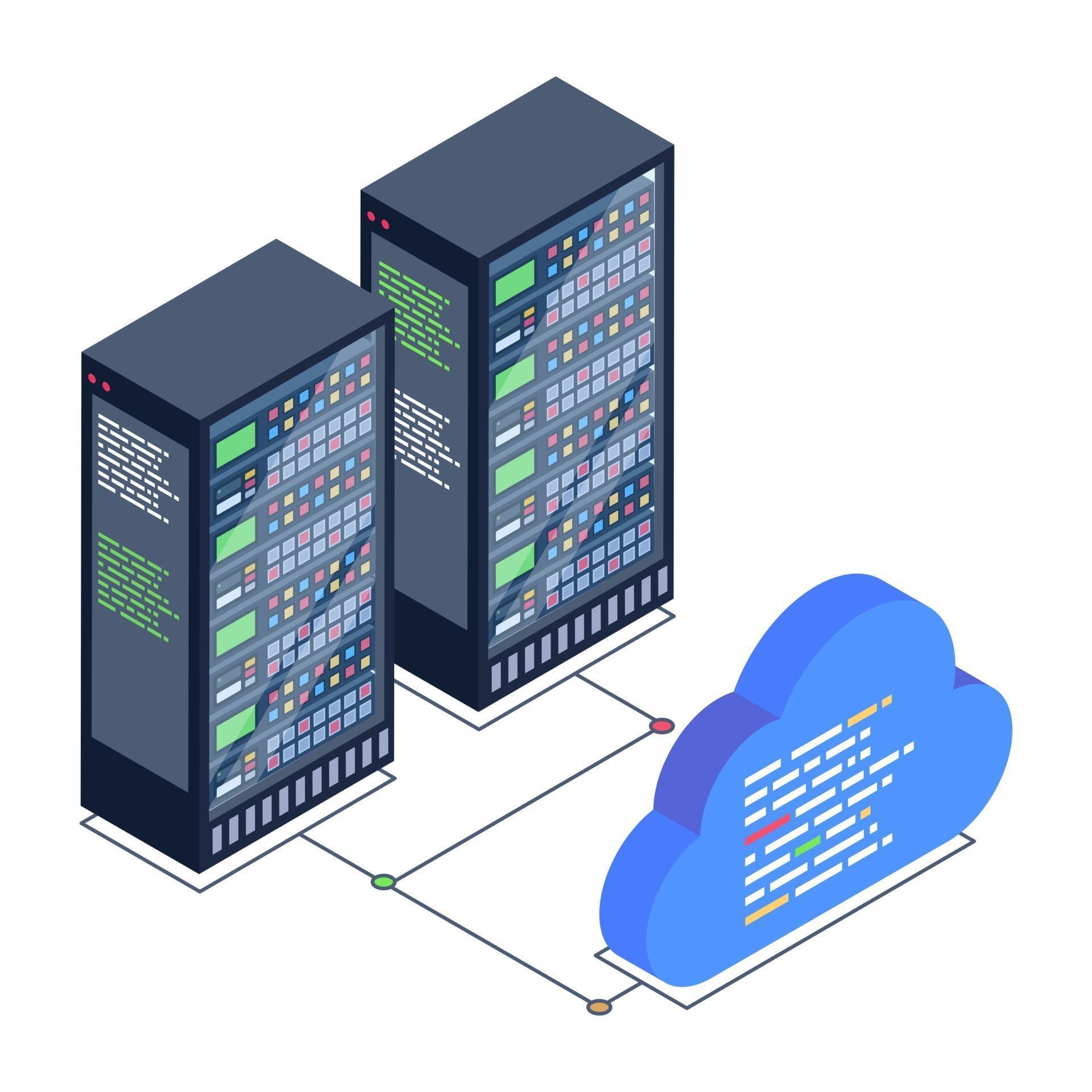 Cloud Databases Server 2862253 Vector Art at Vecteezy