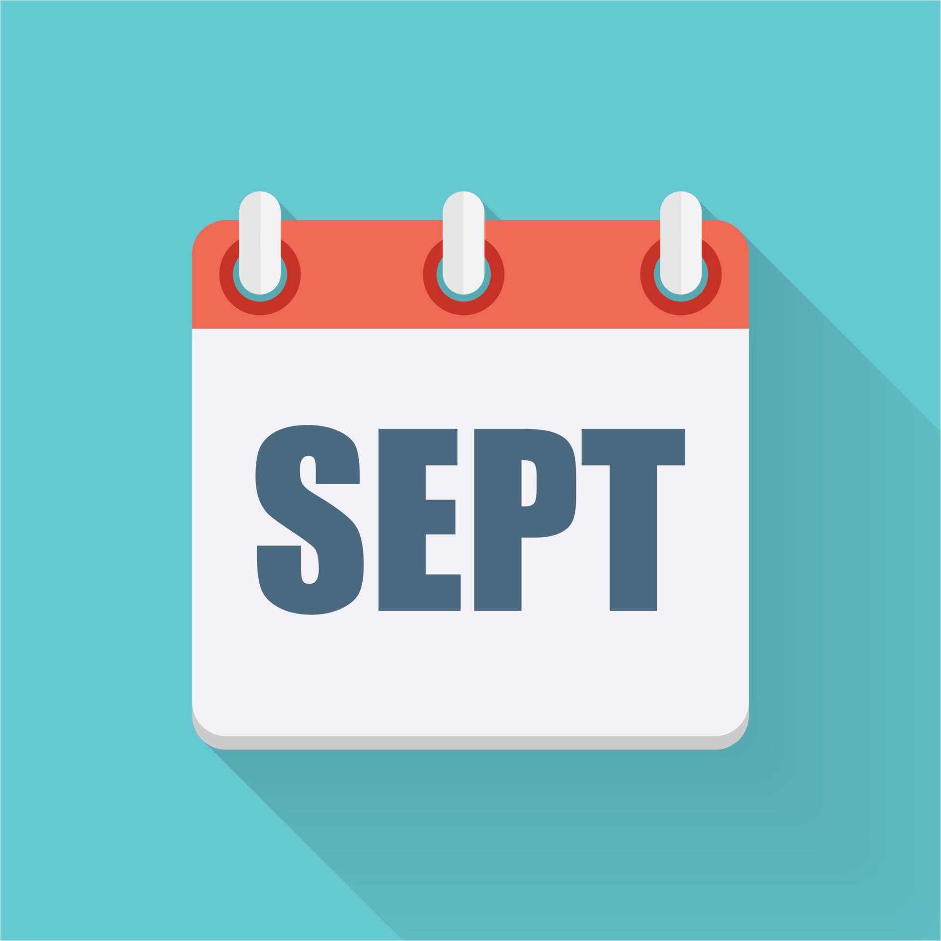September Dates Flat Icon with Long Shadow. Vector Illustration 2868726 ... September Dates Flat Icon with Long Shadow. Vector Illustration 2868726 ...
