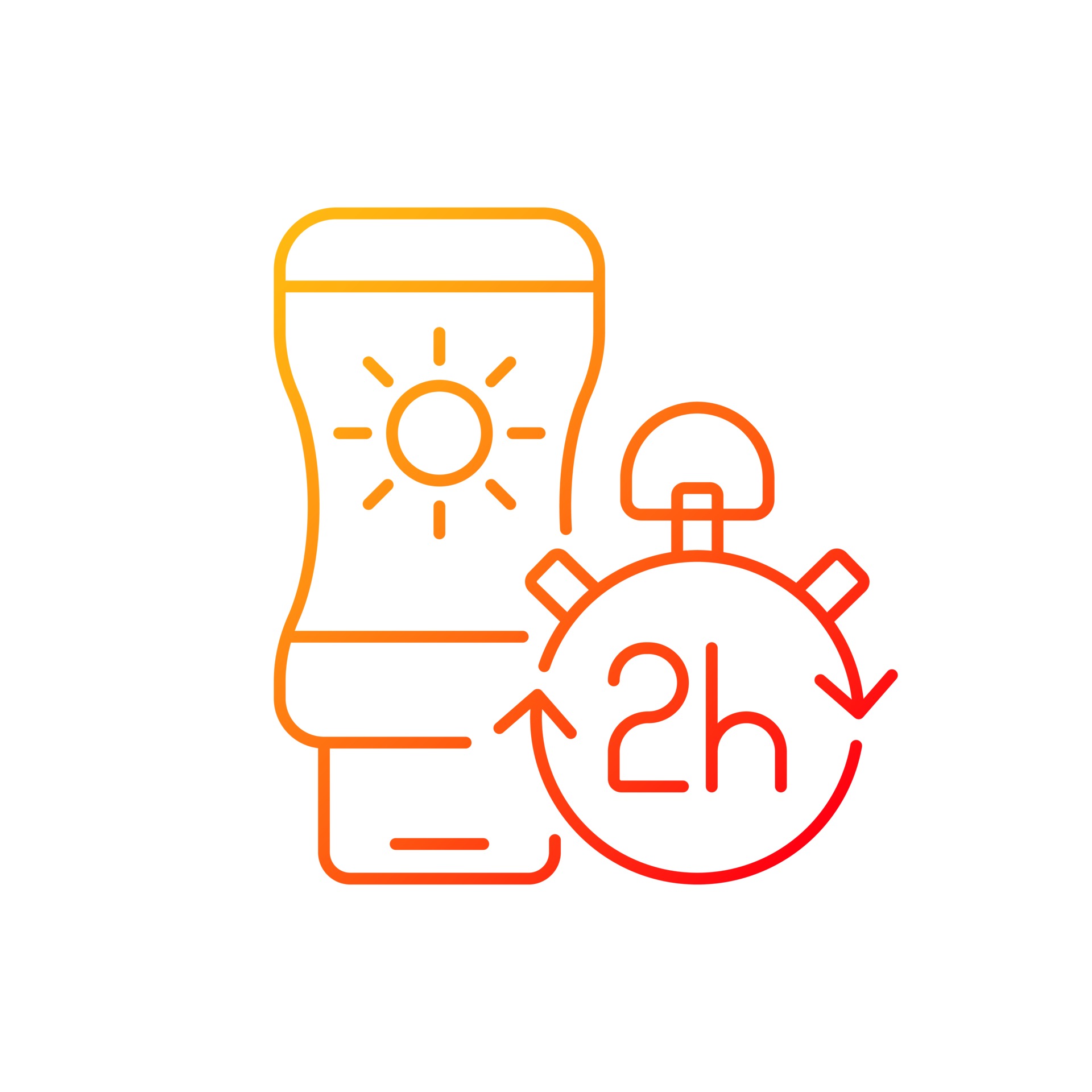 Apply sunscreen every 2 hours gradient linear vector icon. Sunblock ... Apply sunscreen every 2 hours gradient linear vector icon. Sunblock ...