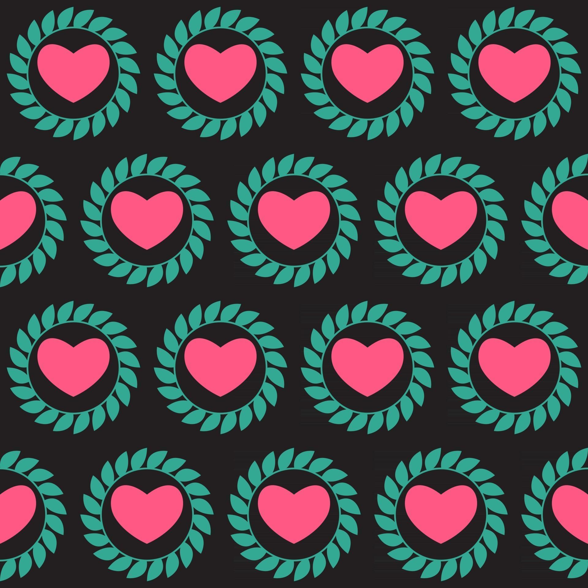 Heart Love Seamless Pattern Background Vector Illustration 2881157