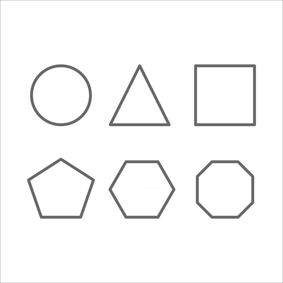 Outline geometric shapes icon vector on white background 2882811 Vector ... Outline geometric shapes icon vector on white background 2882811 Vector ...