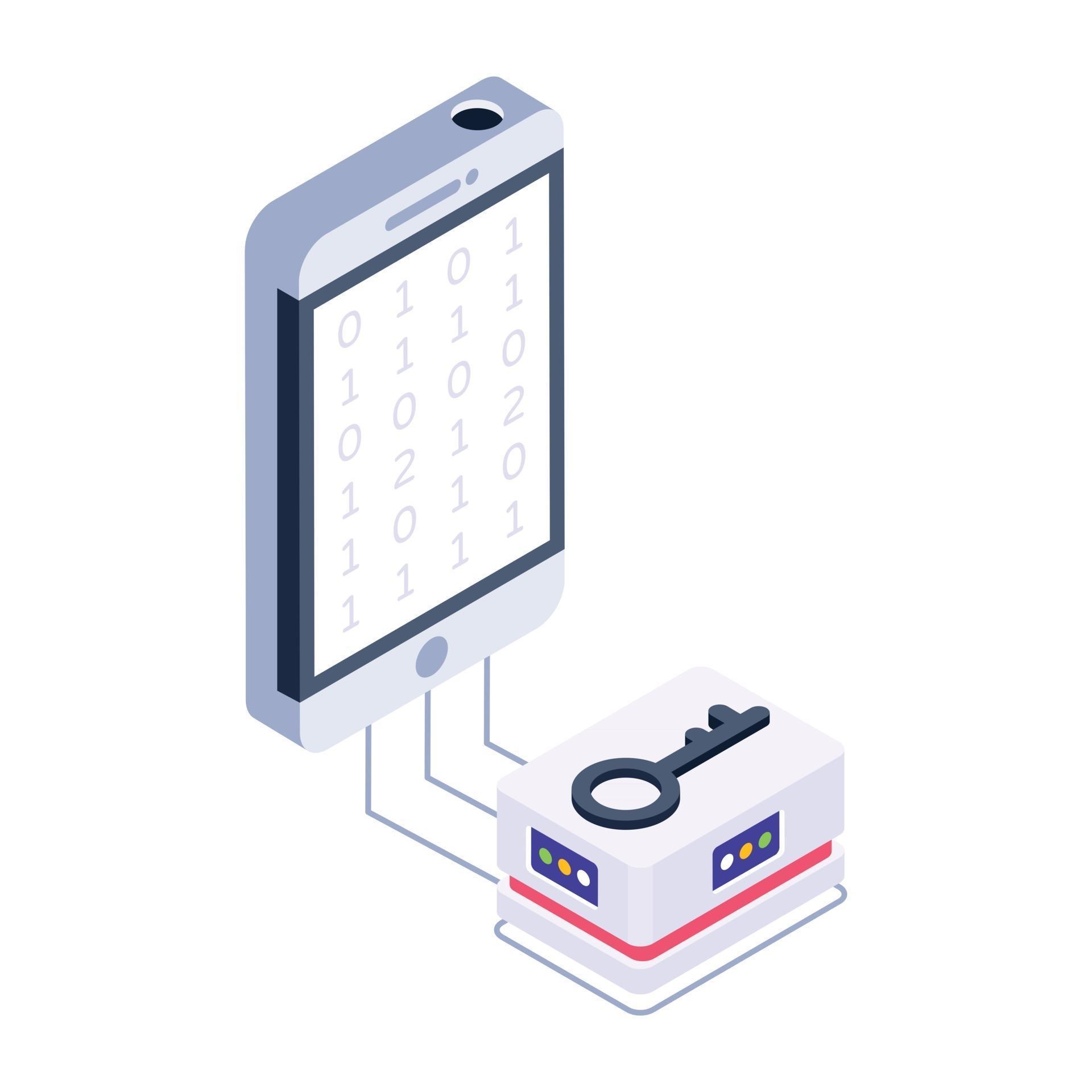 Mobile Binary Encryption 2886975 Vector Art at Vecteezy