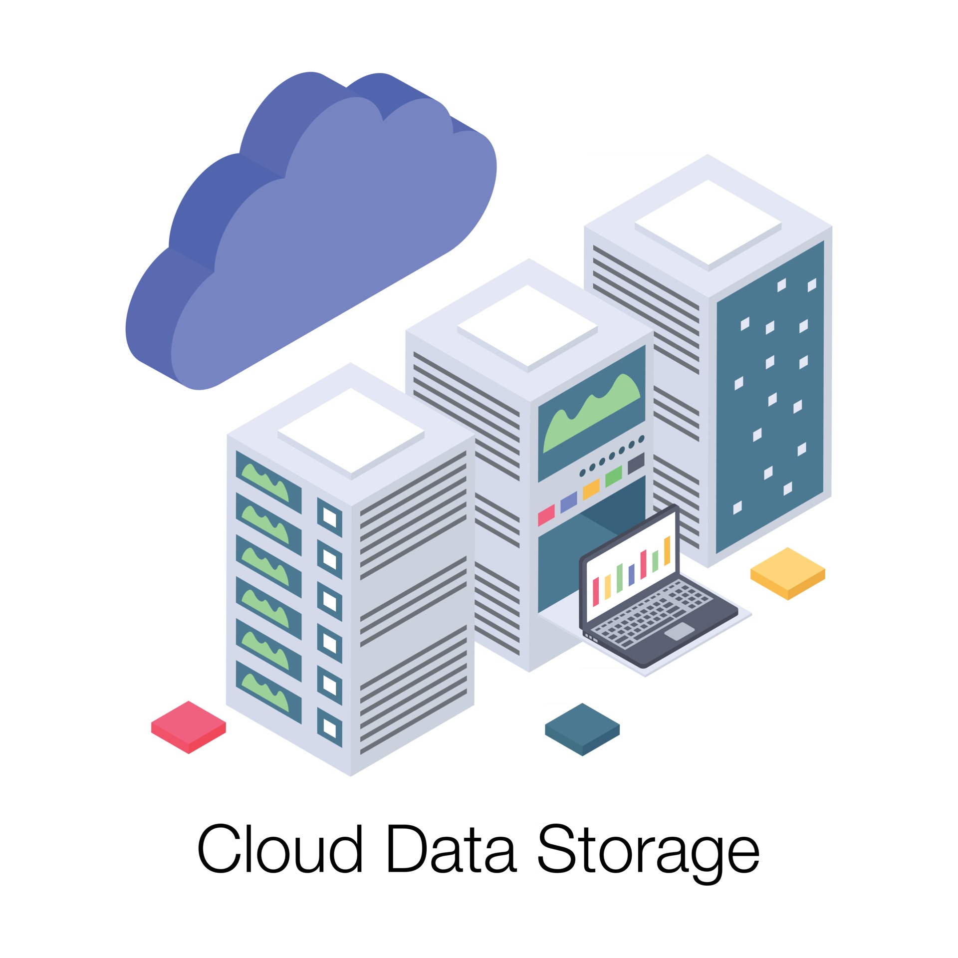 Cloud Storage Concepts 2888608 Vector Art at Vecteezy