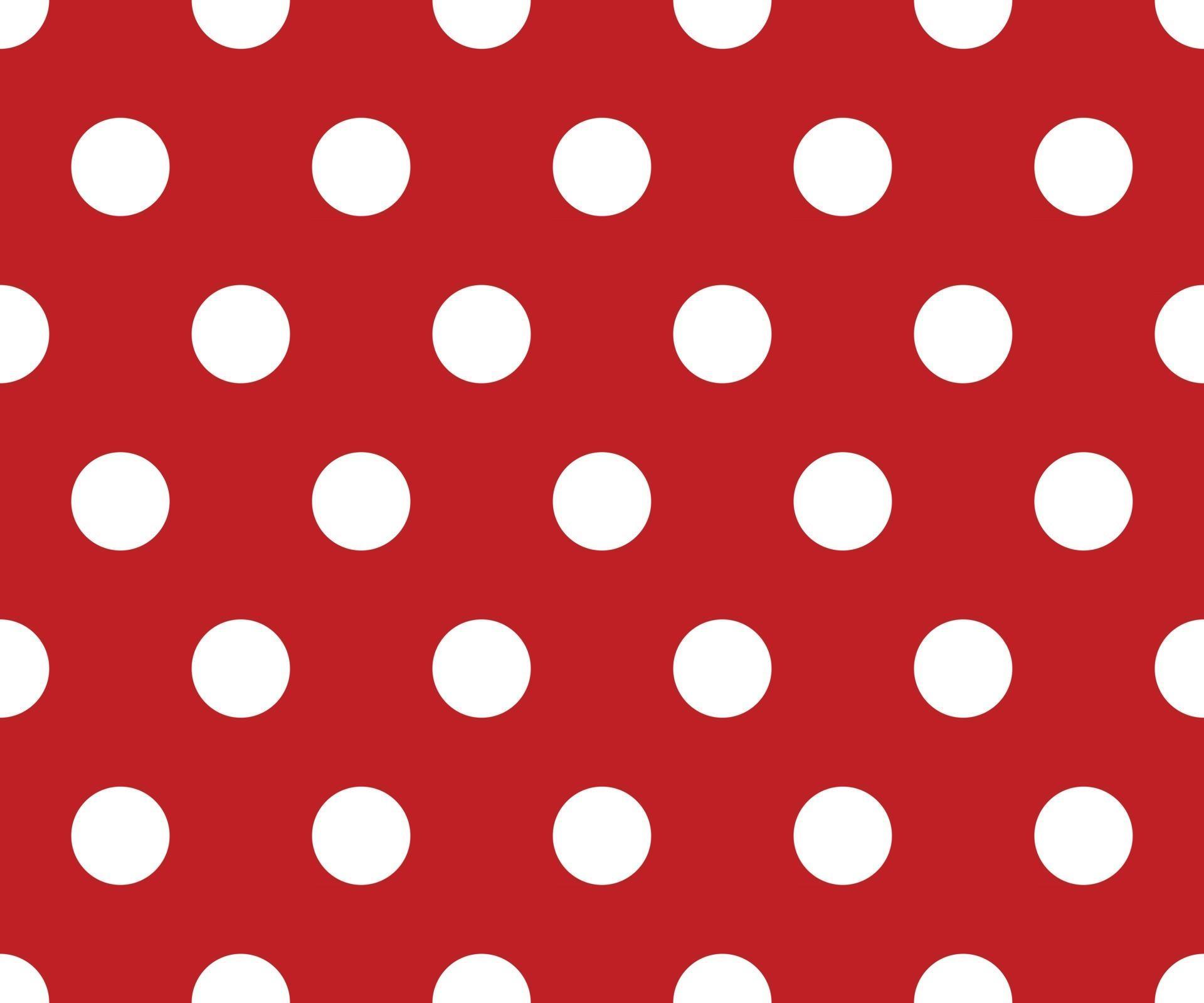 Vintage polka dots white and red pattern, colorful background - vector ...