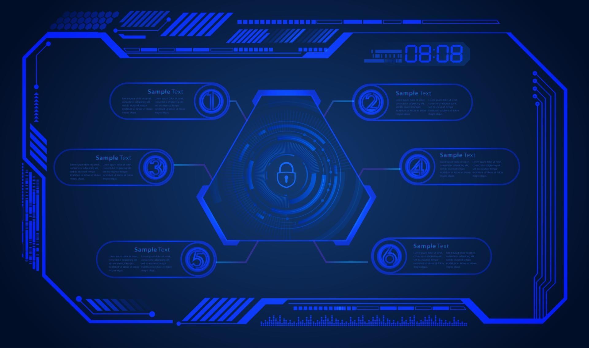 hud cyber circuit future technology concept background 2890552 Vector ...