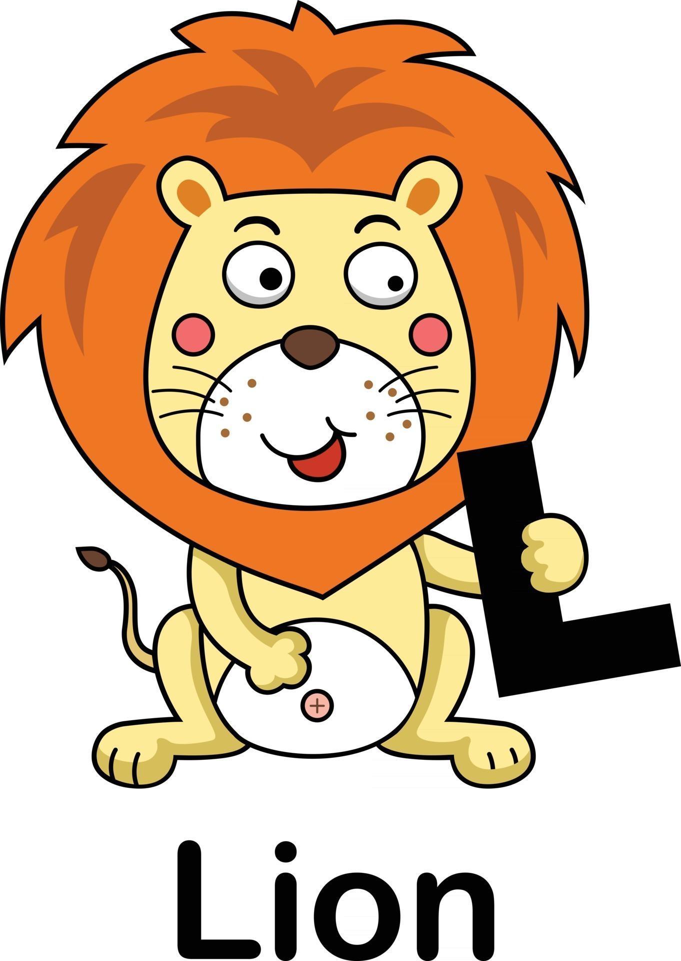 Alphabet Letter l-lion vector illustration 2894797 Vector Art at Vecteezy