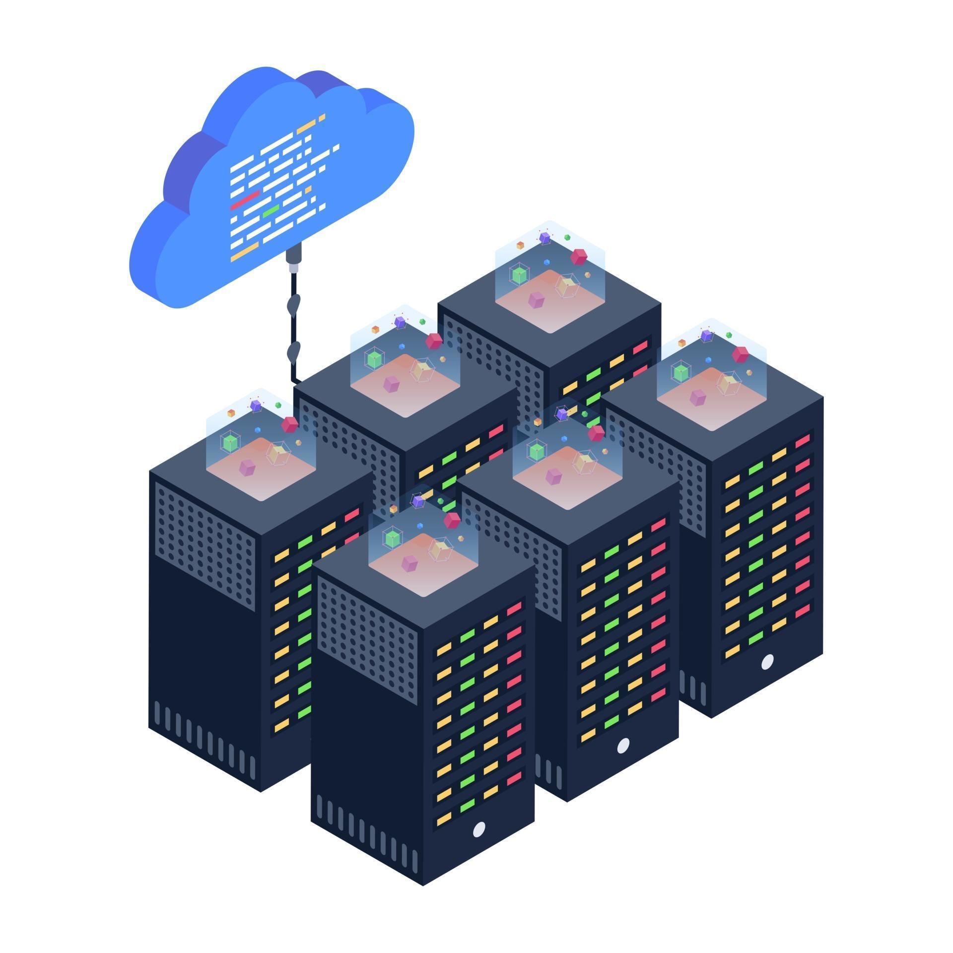 Database Servers and centers 2896531 Vector Art at Vecteezy