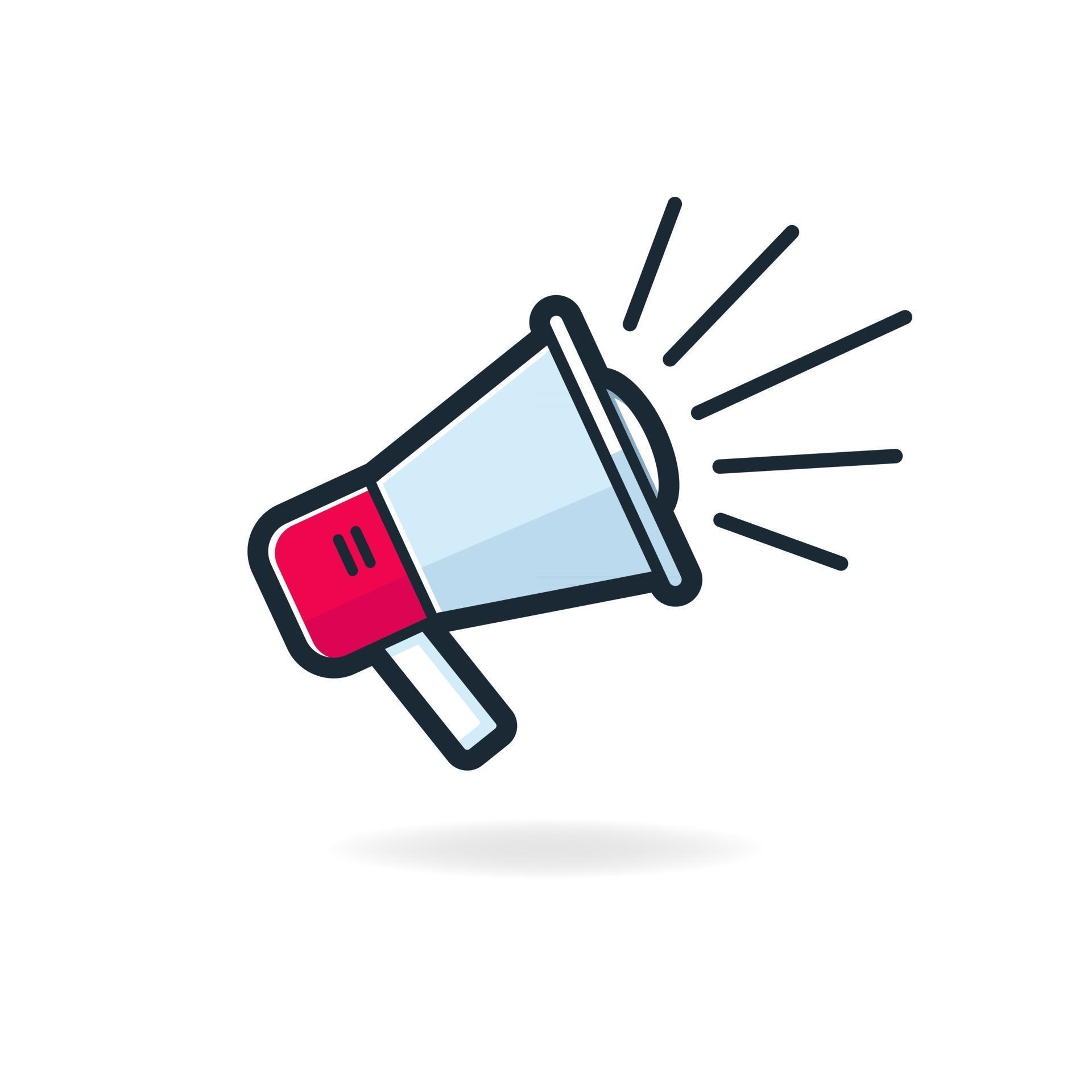 Loudspeaker Or Megaphone Icon Symbol Isolated On White Background