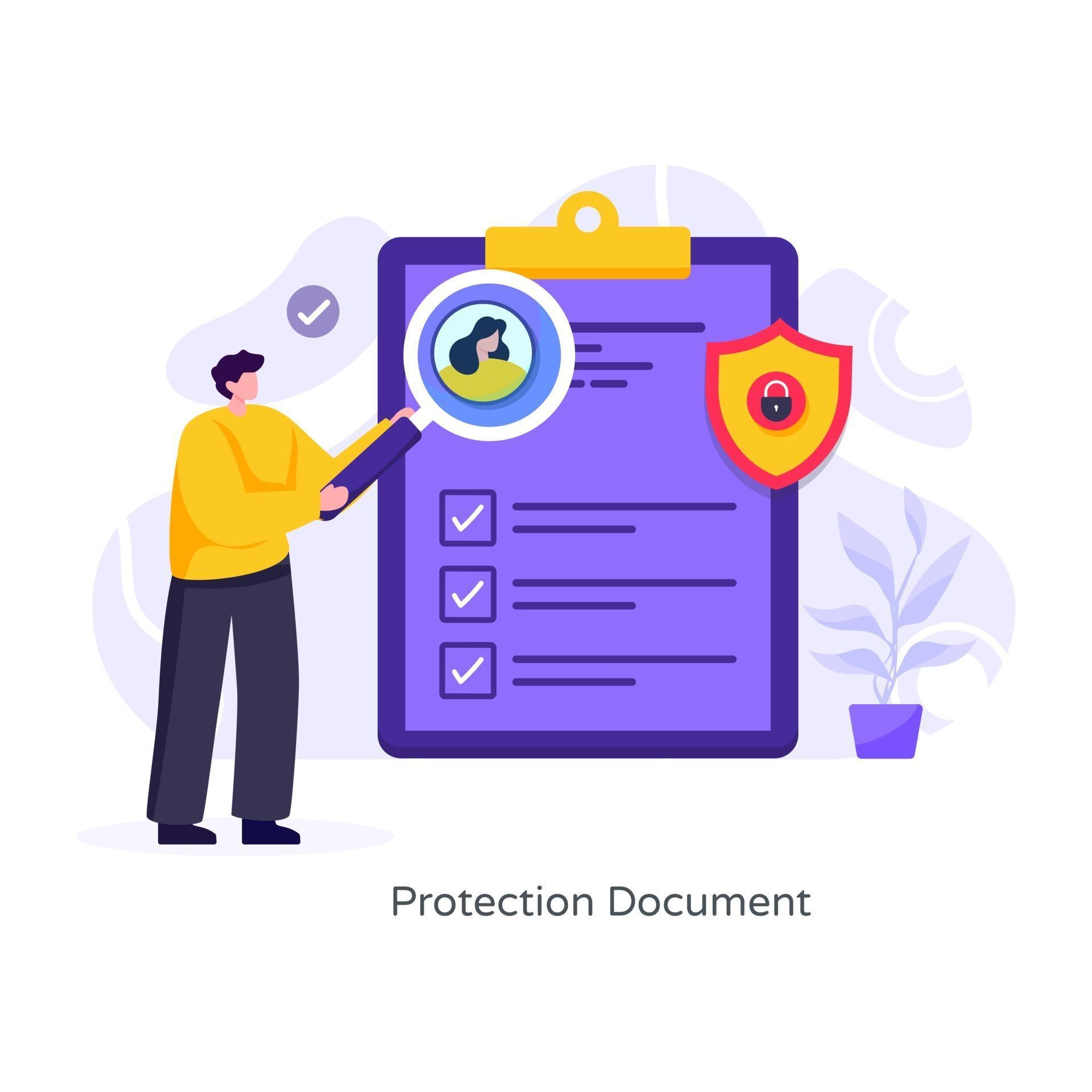 Protected Document Information 2902247 Vector Art at Vecteezy