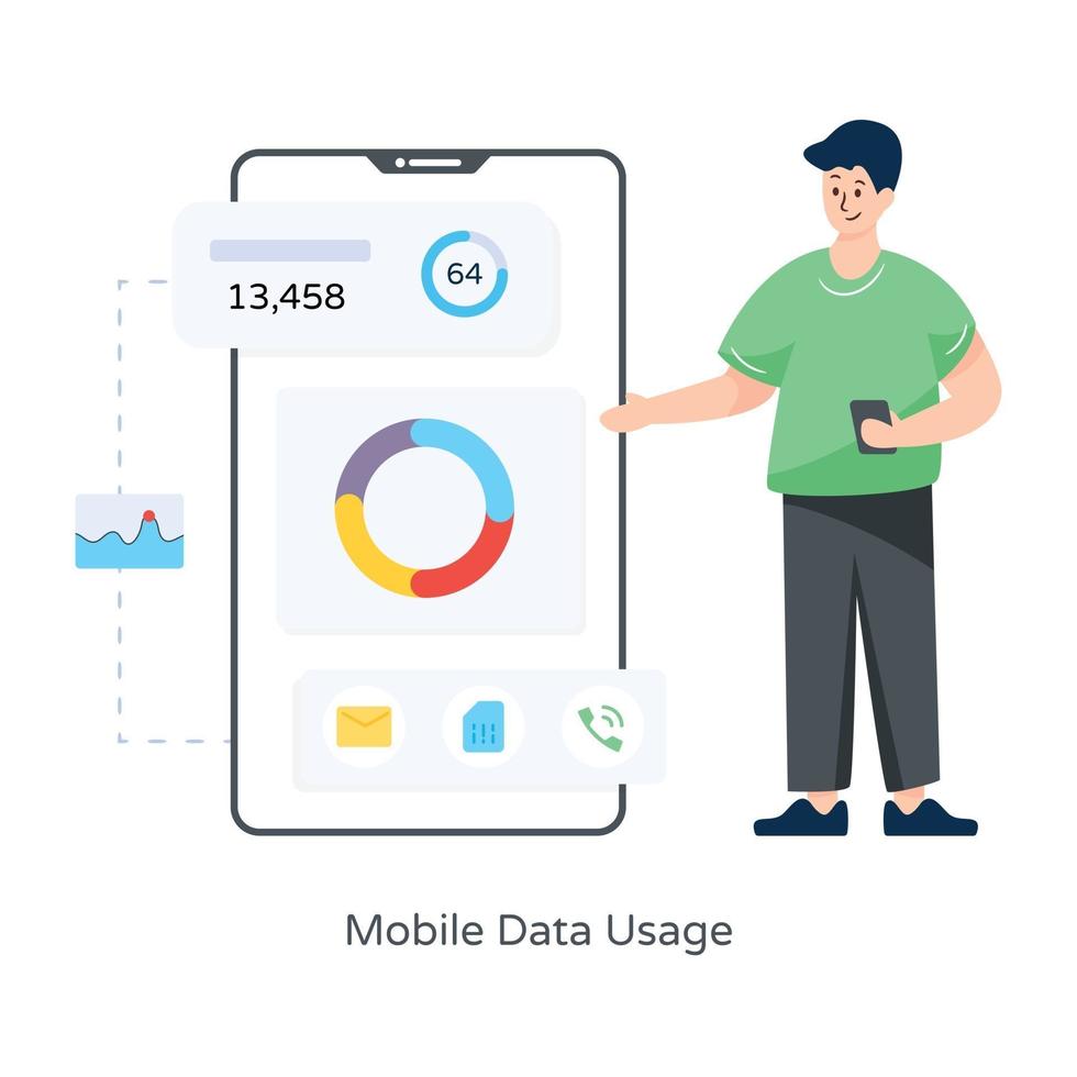 Mobile Data Usage 2902489 Vector Art at Vecteezy