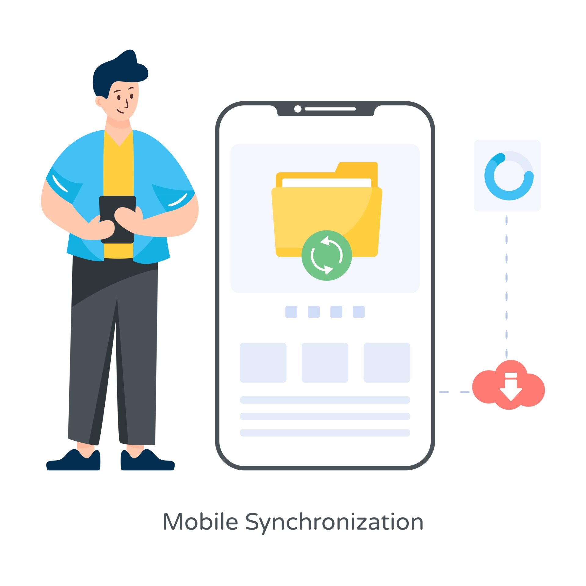 Mobile Synchronization Folder 2902627 Vector Art at Vecteezy