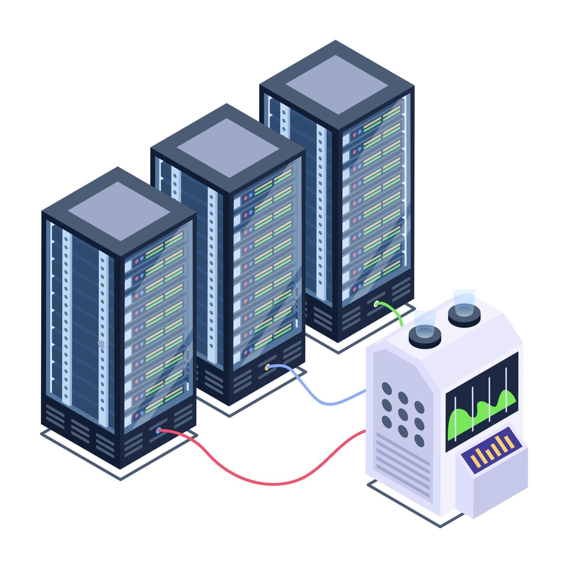 Database Servers and storage 2902697 Vector Art at Vecteezy