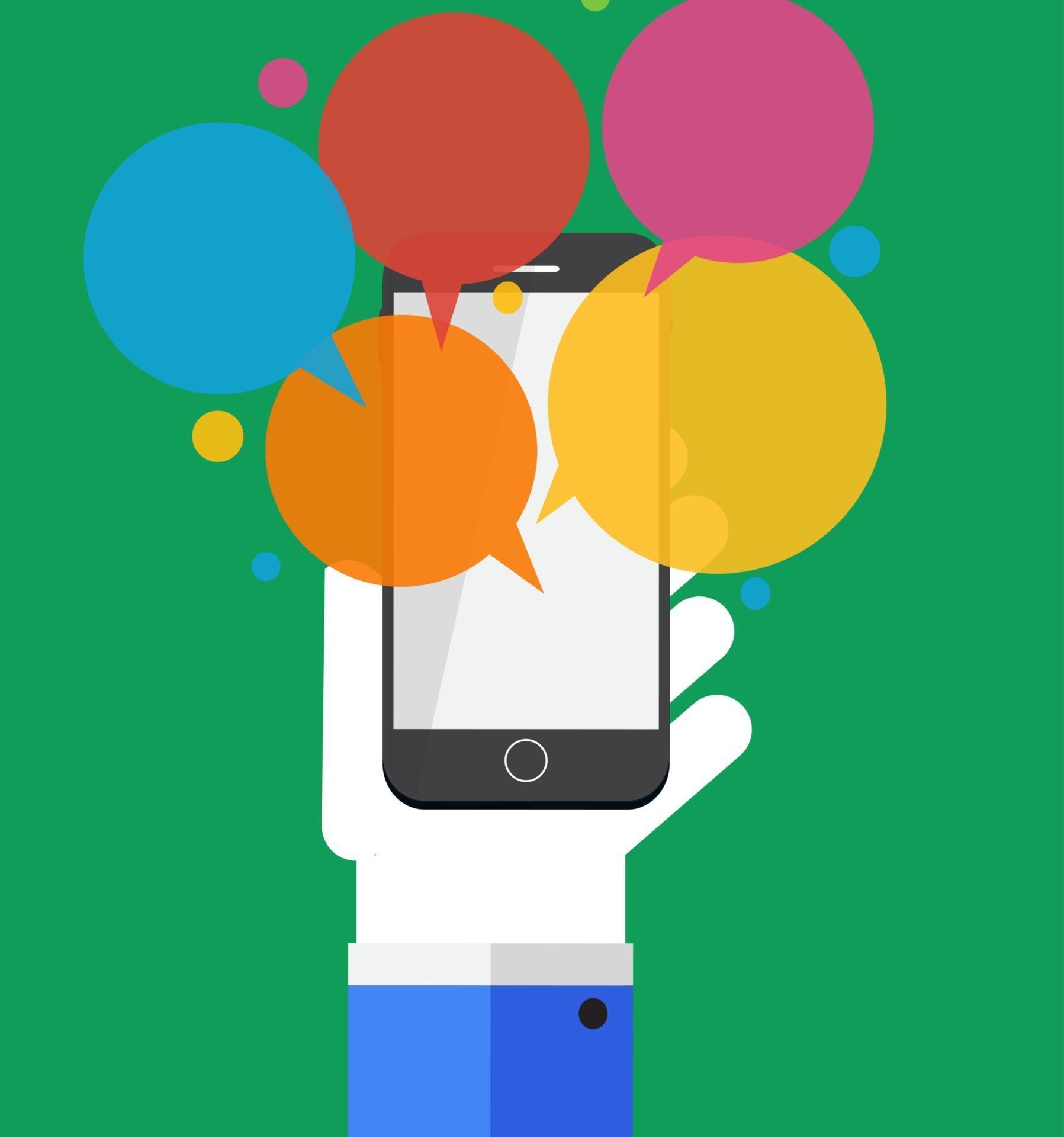Text Messaging Flat Concept 2903840 Vector Art At Vecteezy