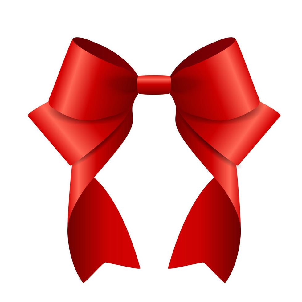 Red Ribbon and Bow. Vector illustration 2904092 Vector Art at Vecteezy