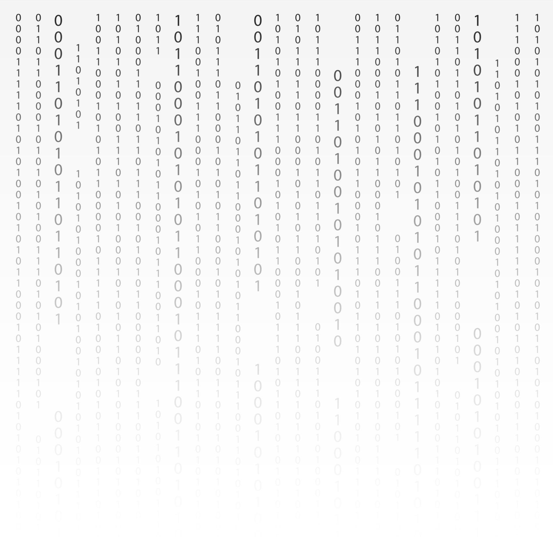 en blanco y negro. algoritmo de código binario con dígitos en segundo ...