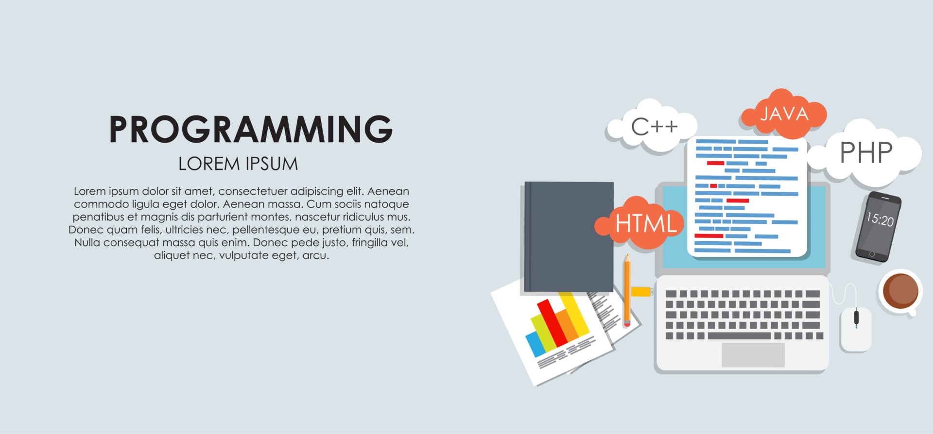 Programming Coding Concept Flat Background Vector Illustration 2904316 Vector Art At Vecteezy