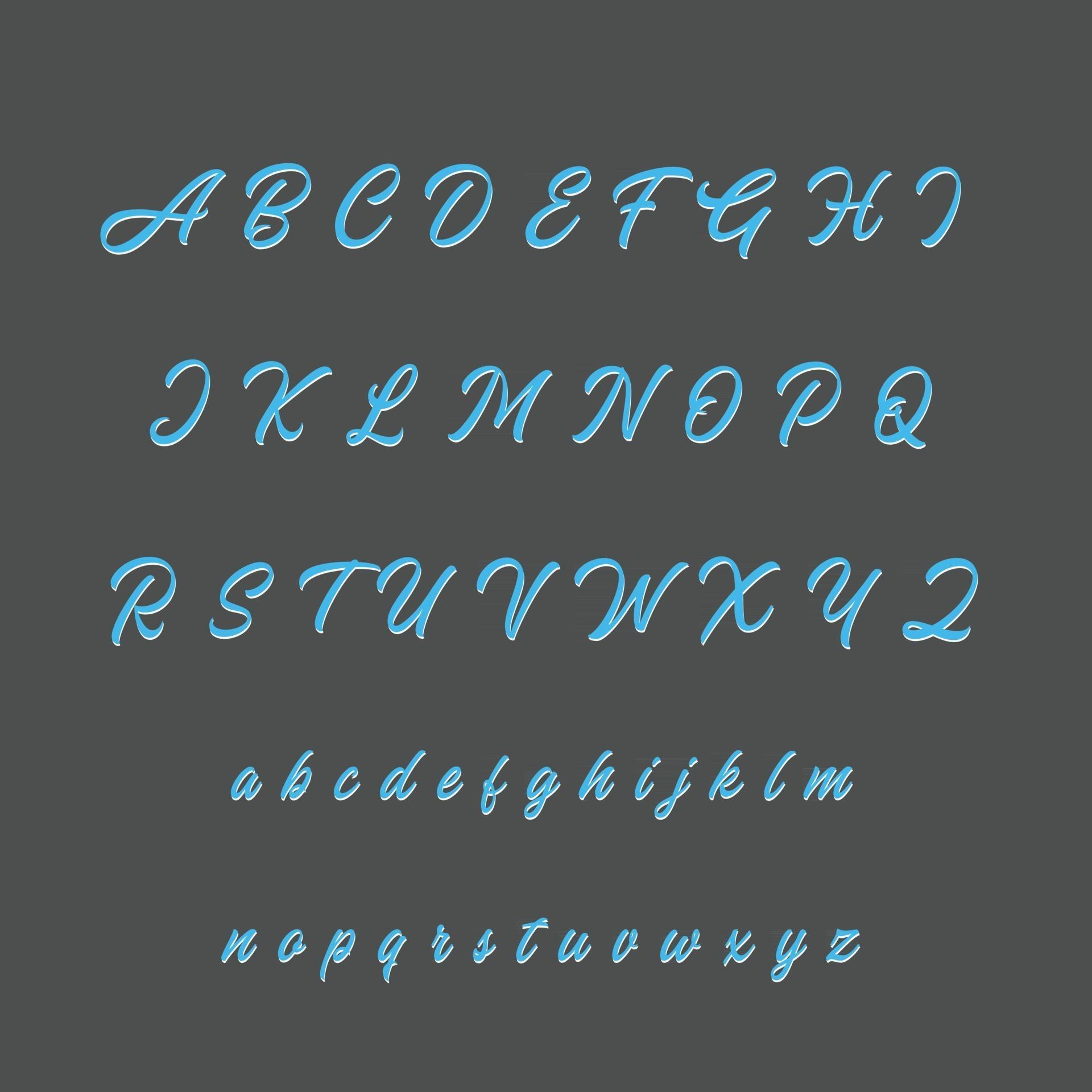 Script Alphabet Font A to Z 2905448 Vector Art at Vecteezy