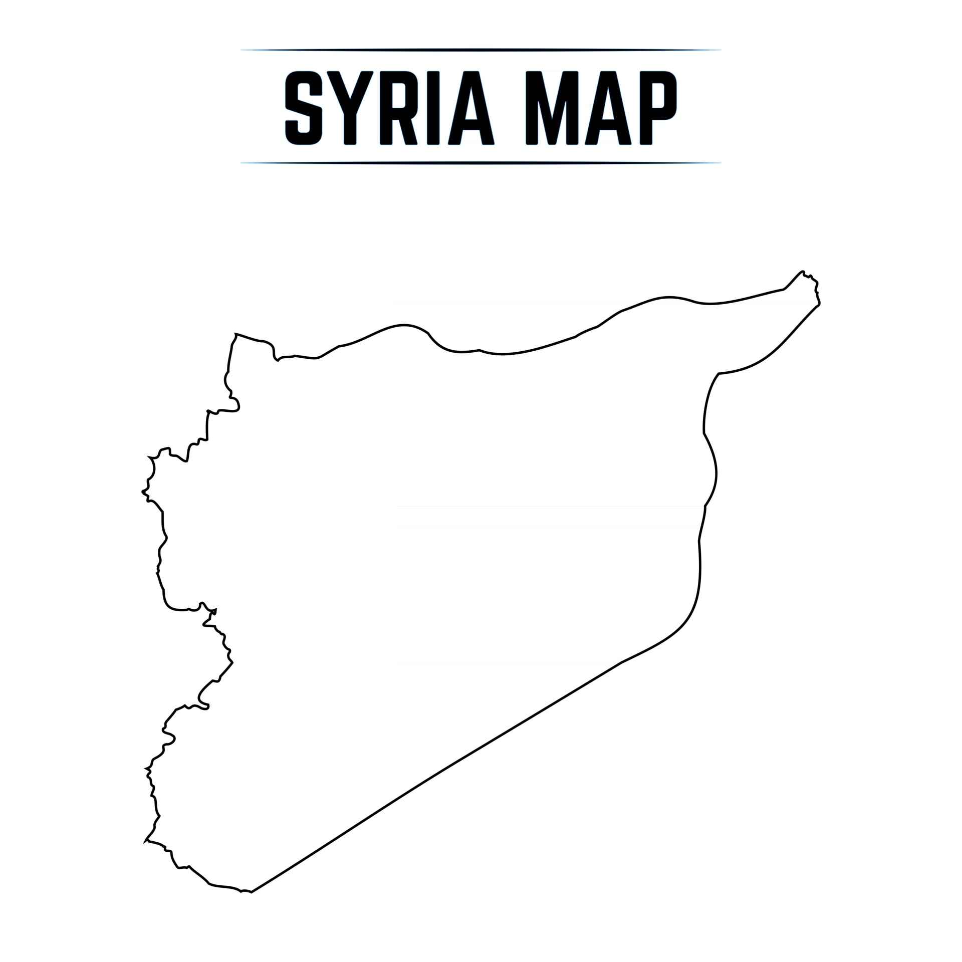 Outline Simple Map of Syria 2905455 Vector Art at Vecteezy