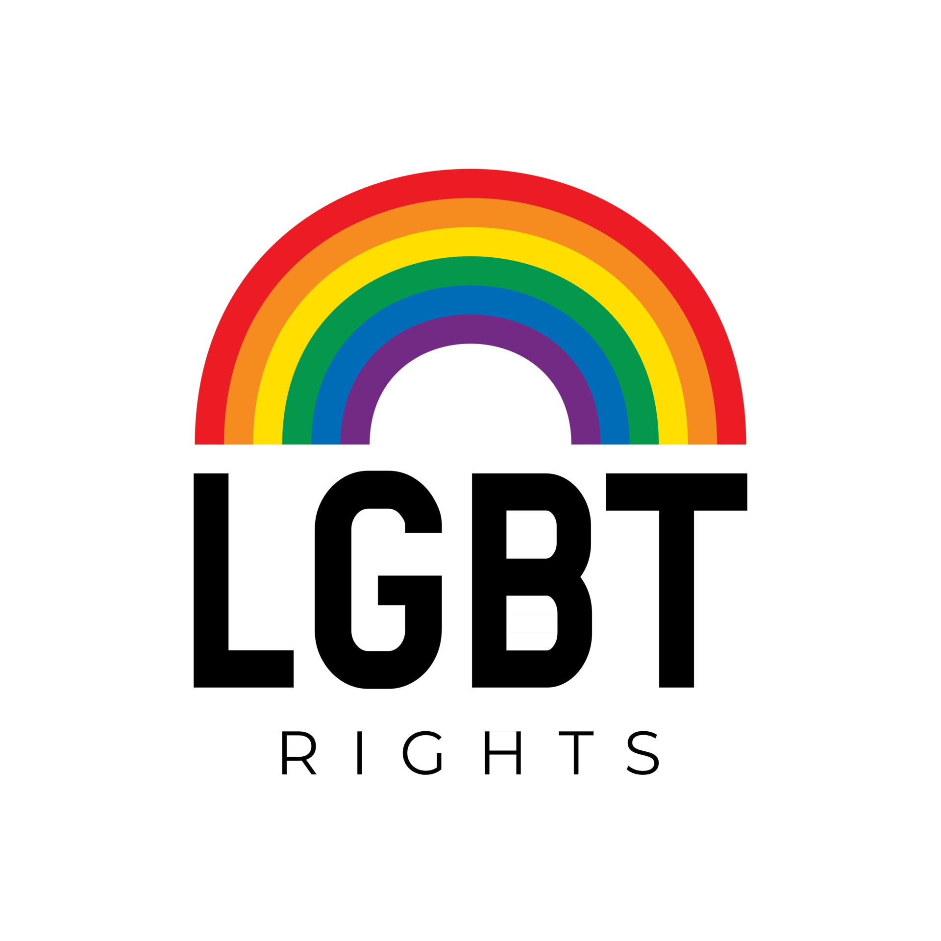 LGBT rights symbol in rainbow colors with lettering. 2909393 Vector Art ...