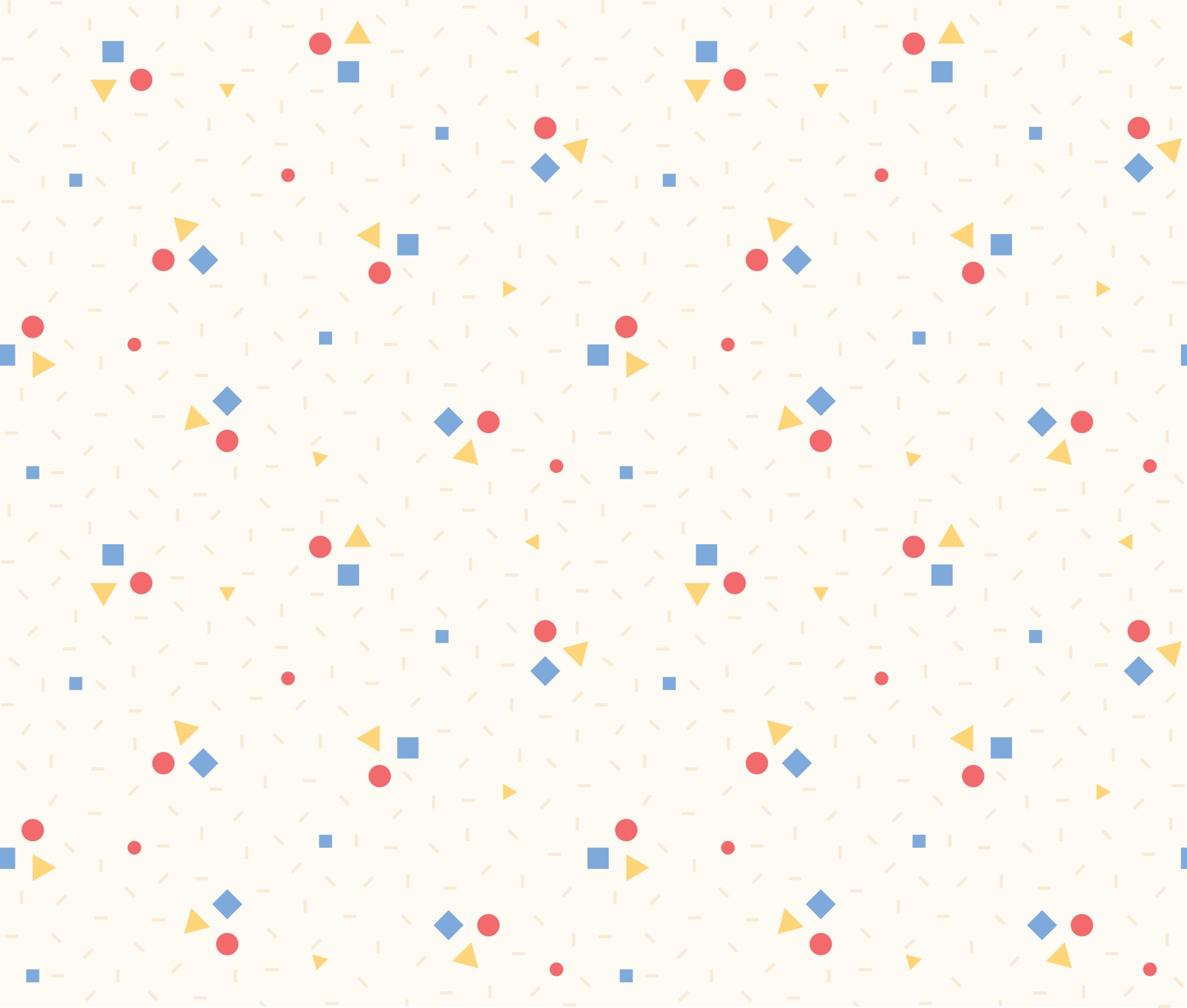 A pattern made by collecting three cute shapes. Simple pattern design ...