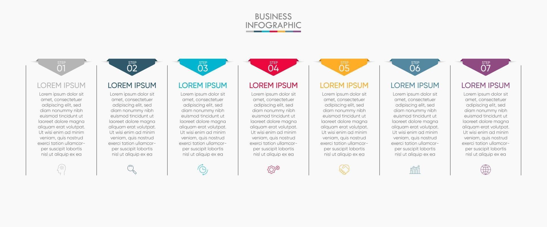 Business data visualization timeline infographic icons designed for ...