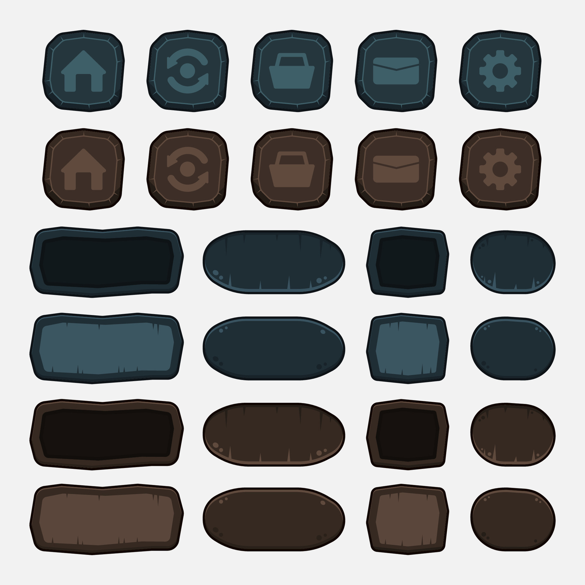 Vector Game Template Gui Kit Interface Button Elements 2920869 Vector Art At Vecteezy