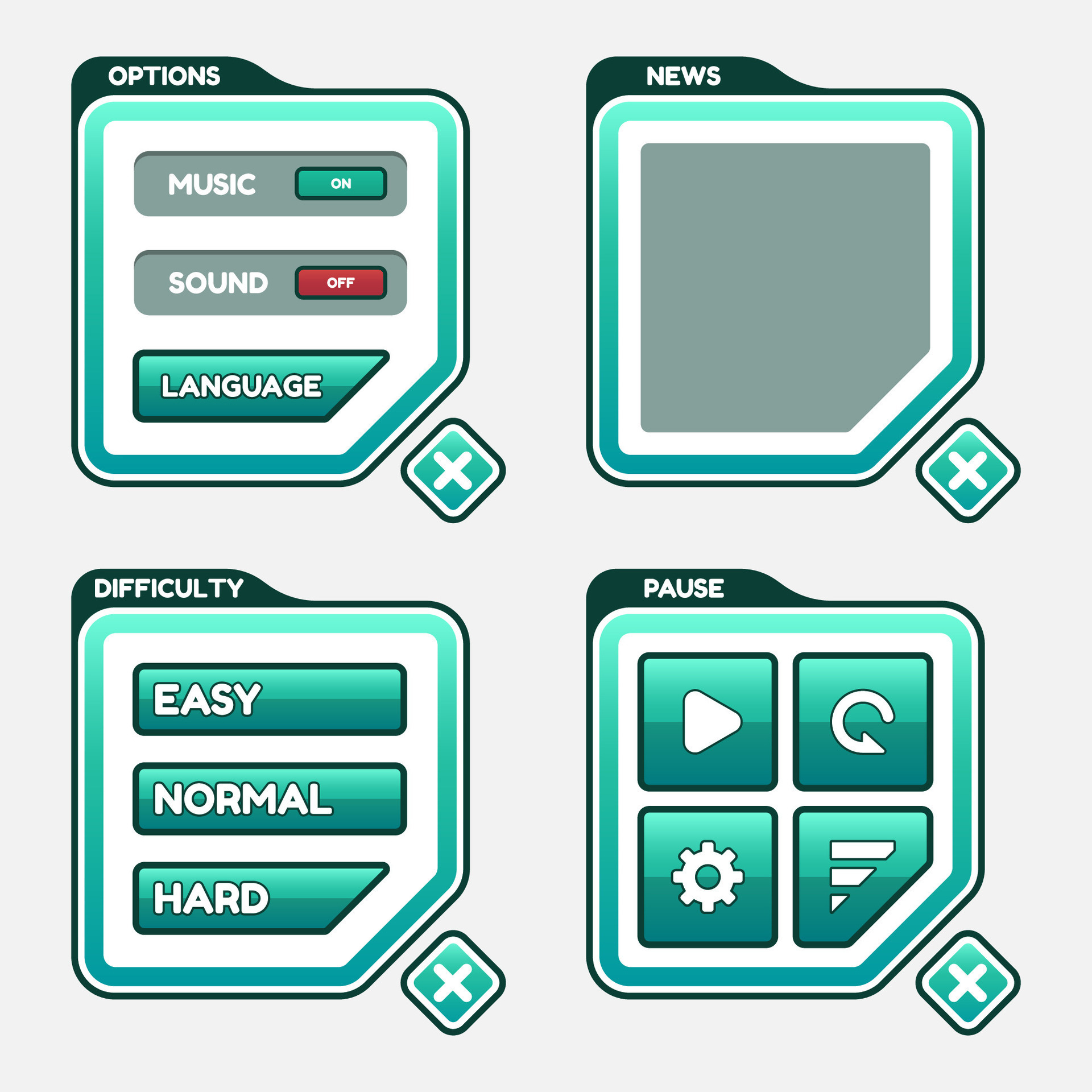 Vector game template gui kit. Interface Level selection multi stage elements 2920886 Vector Art ...