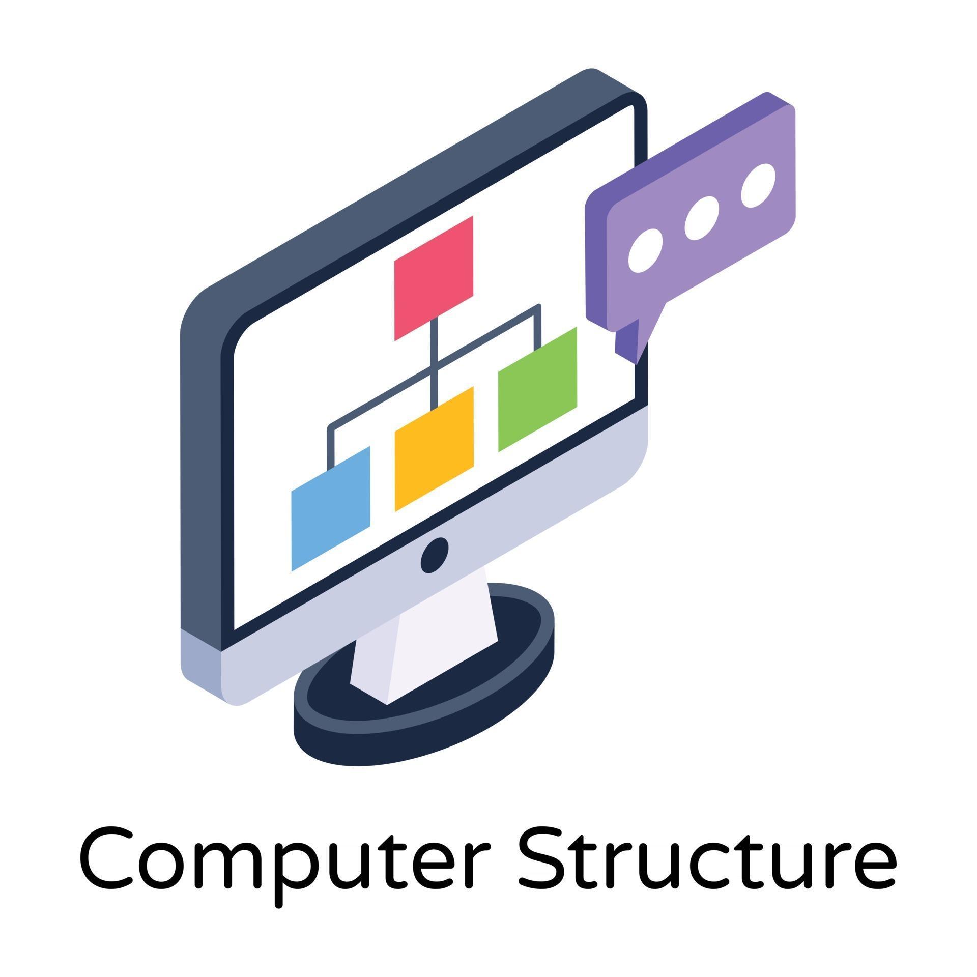 Computer Structure organization 2925123 Vector Art at Vecteezy