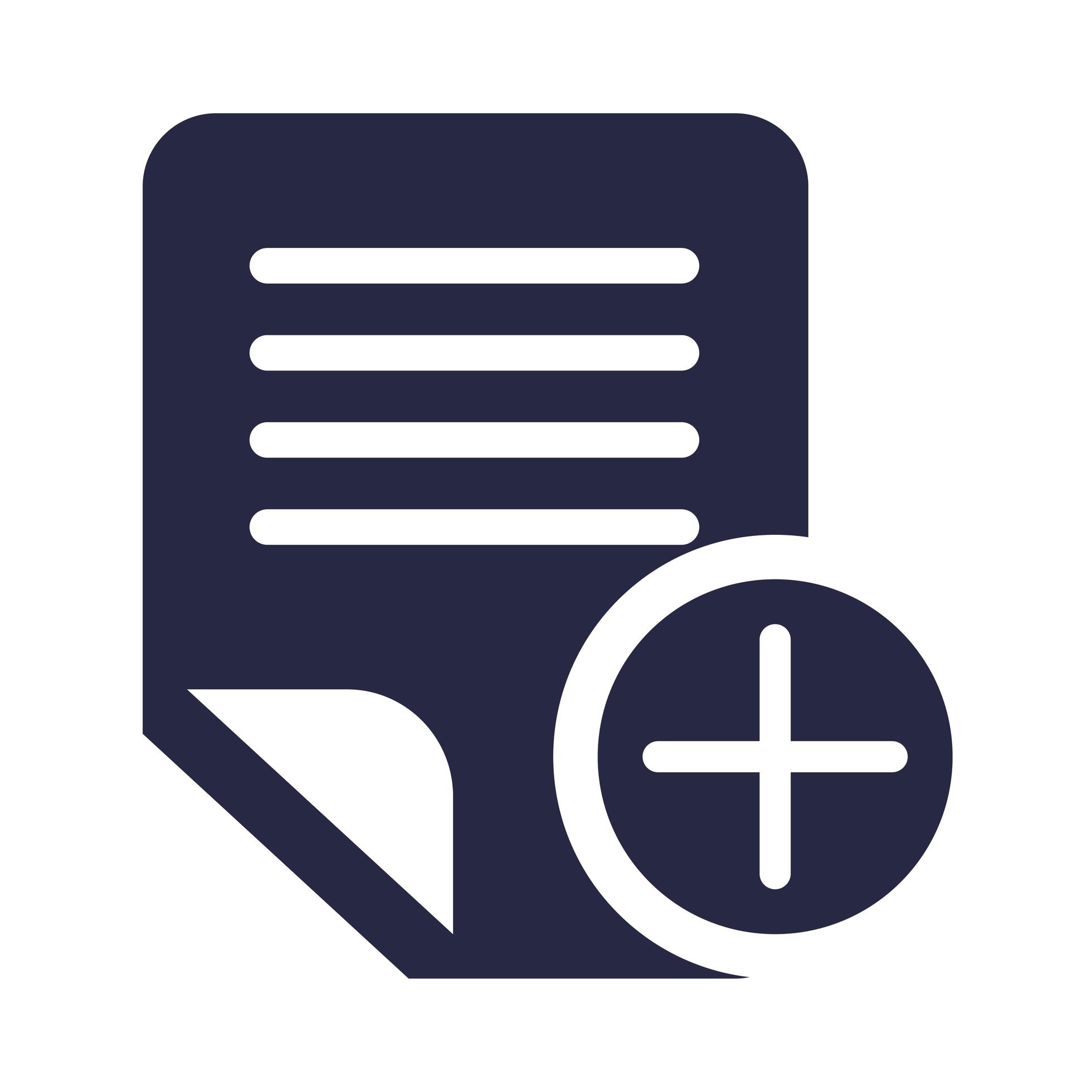 Electronic text document adding symbol glyph vector illustration ...