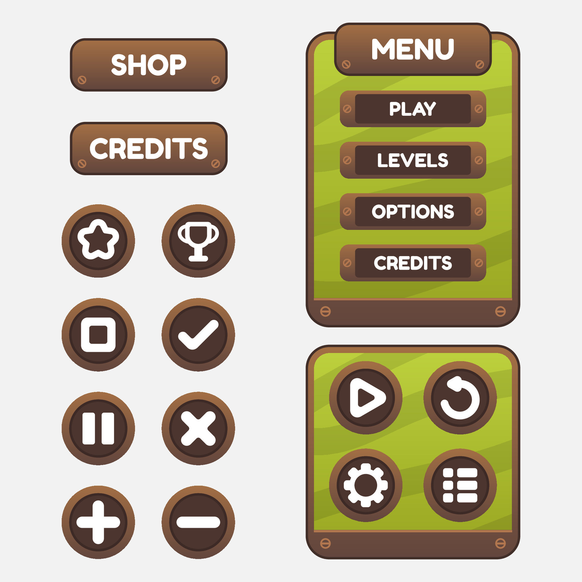 Set Of Game Menu Selection For Rpg And Adventure Game 2928207 Vector