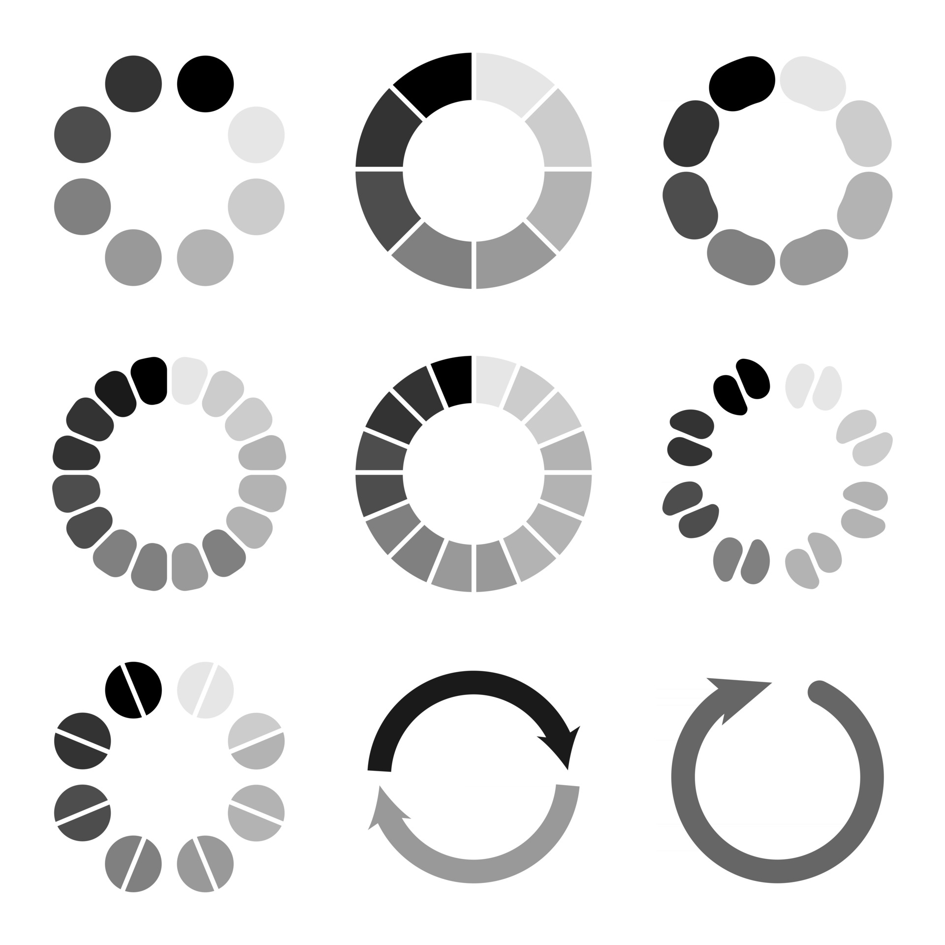 Set of different load icon 2928911 Vector Art at Vecteezy