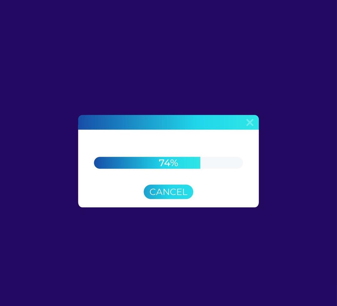 window with progress bar, vector ui design 2929057 Vector Art at Vecteezy