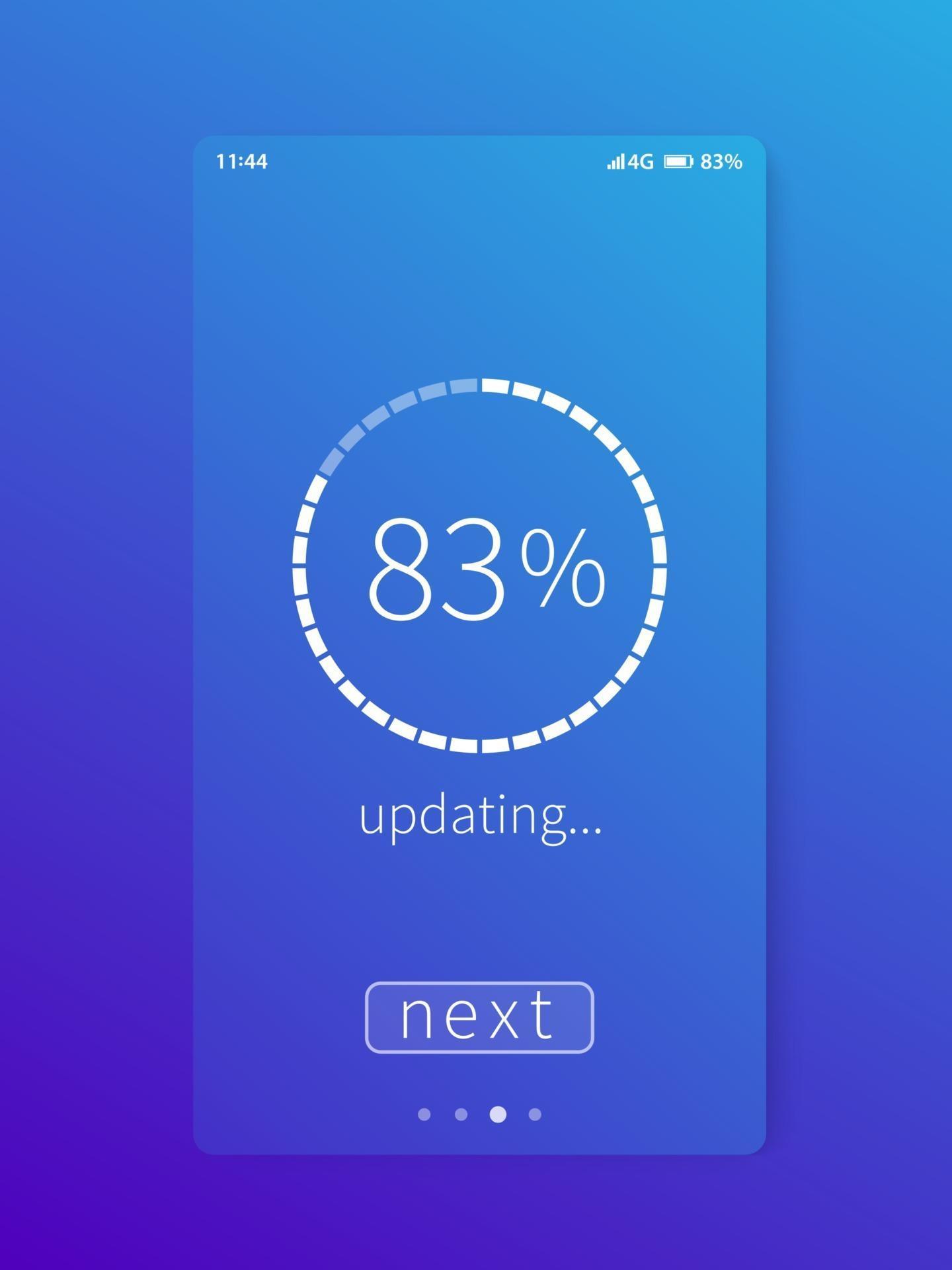 progress screen, mobile interface, ui vector template 2929076 Vector ...