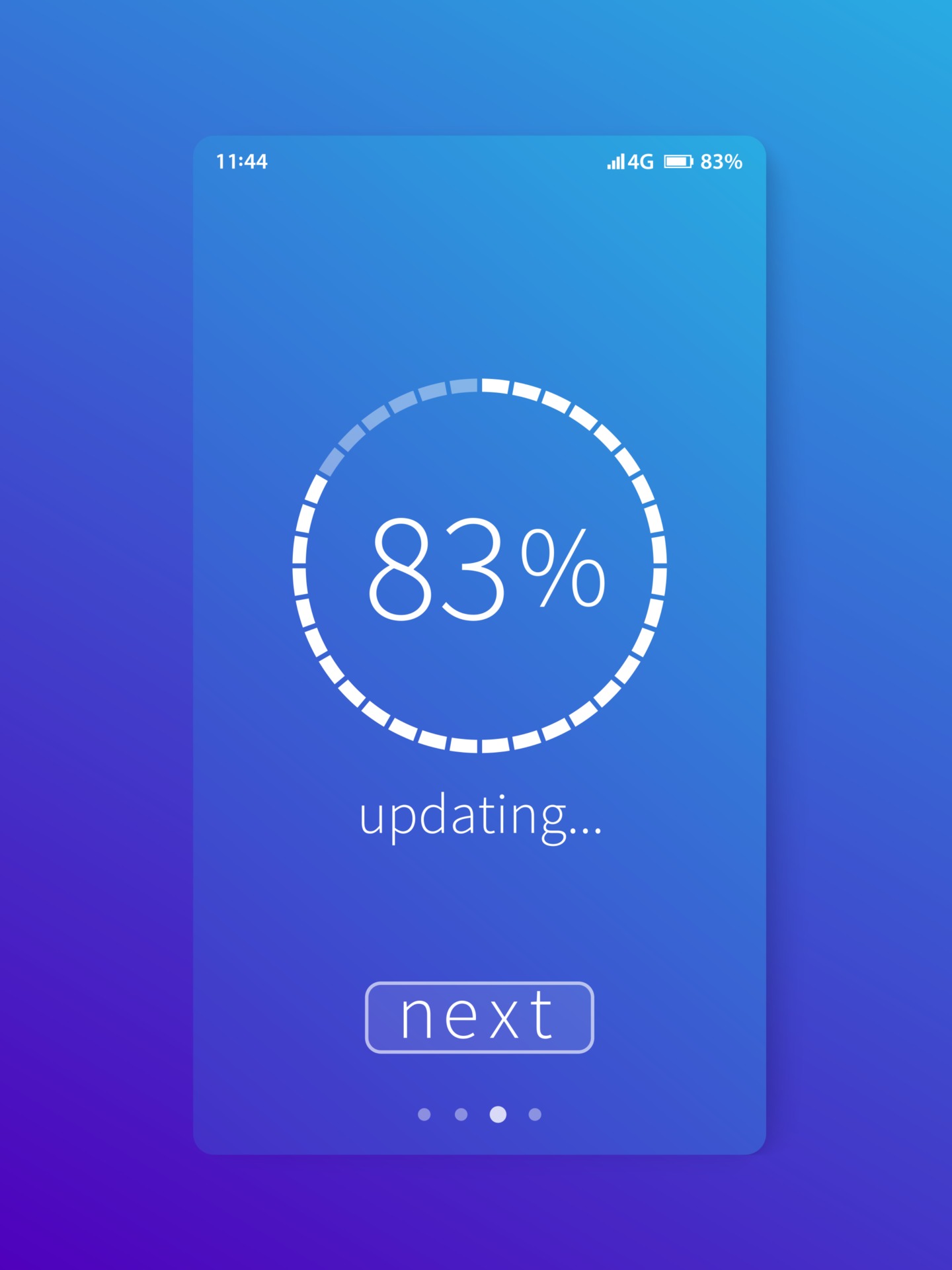 progress screen, mobile interface, ui vector template 2929076 Vector ...