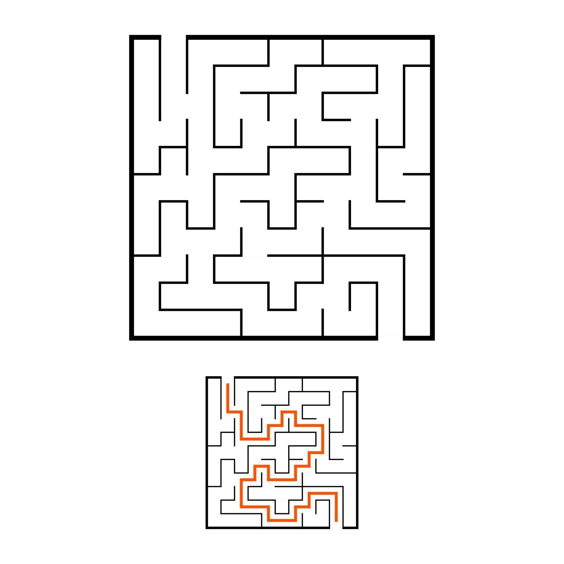Abstract square maze. Game for kids. Puzzle for children. Labyrinth ... Abstract square maze. Game for kids. Puzzle for children. Labyrinth ...