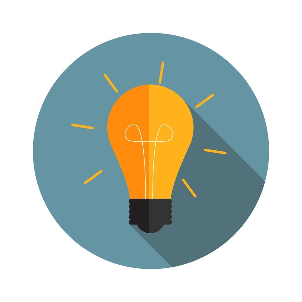 Idea Bulb Flat Icon with Long Shadow, Vector Illustration 2934744 ... Idea Bulb Flat Icon with Long Shadow, Vector Illustration 2934744 ...