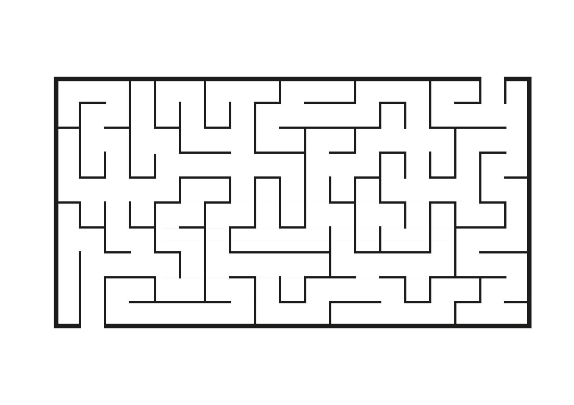 Black rectangular labyrinth. Game for kids. Puzzle for children. Maze ... Black rectangular labyrinth. Game for kids. Puzzle for children. Maze ...